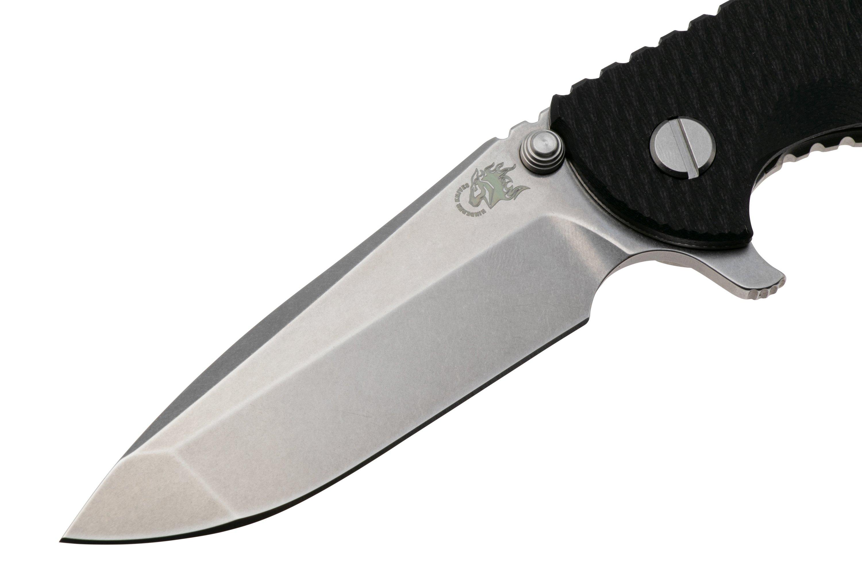 Rick Hinderer XM-18 3.5" Spanto S45N, Stonewashed, Black G10, zakmes ...