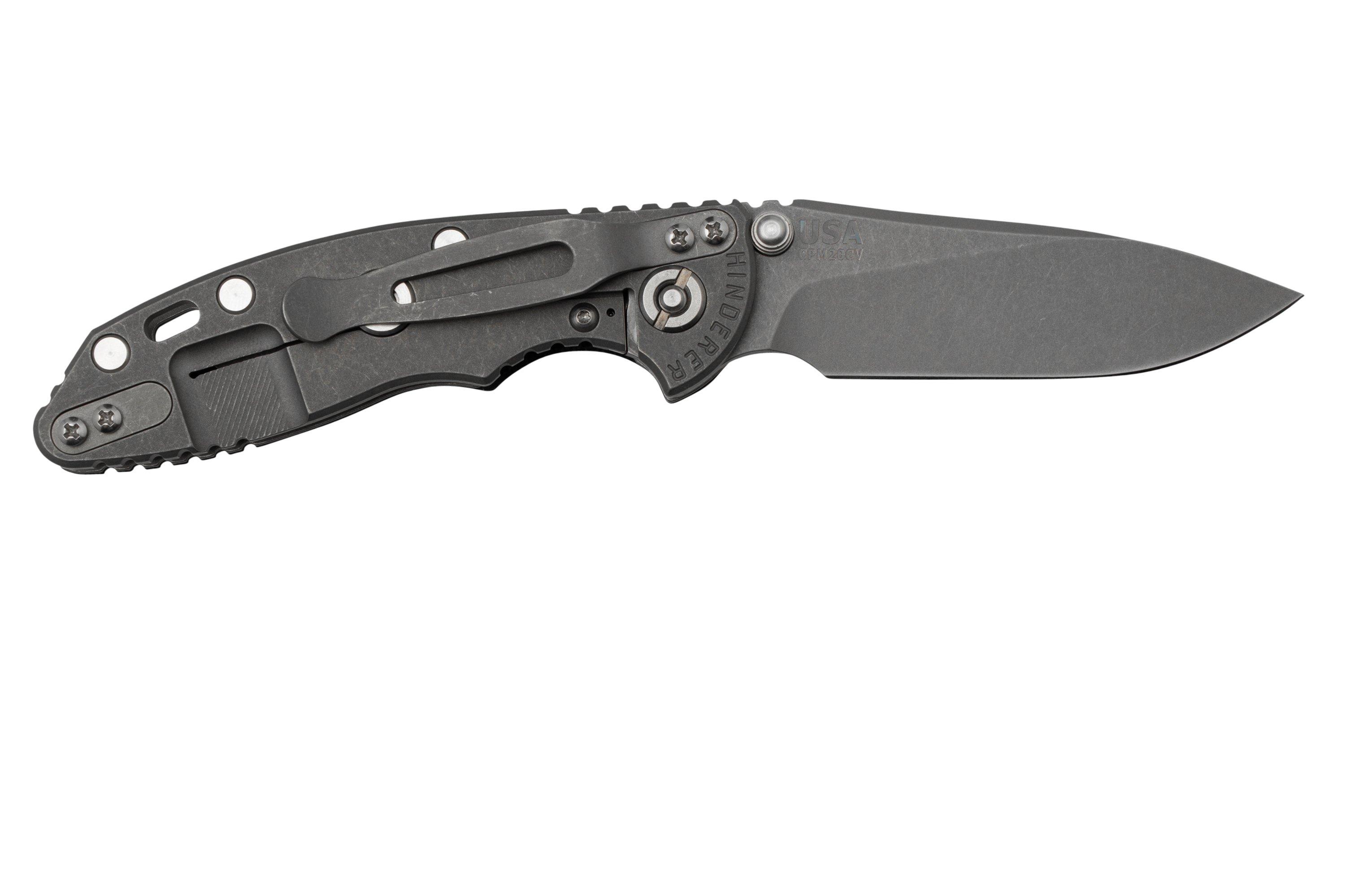 Rick Hinderer XM18 3.0” Slicer Non-Flipper CPM 20CV Black G10 pocket ...