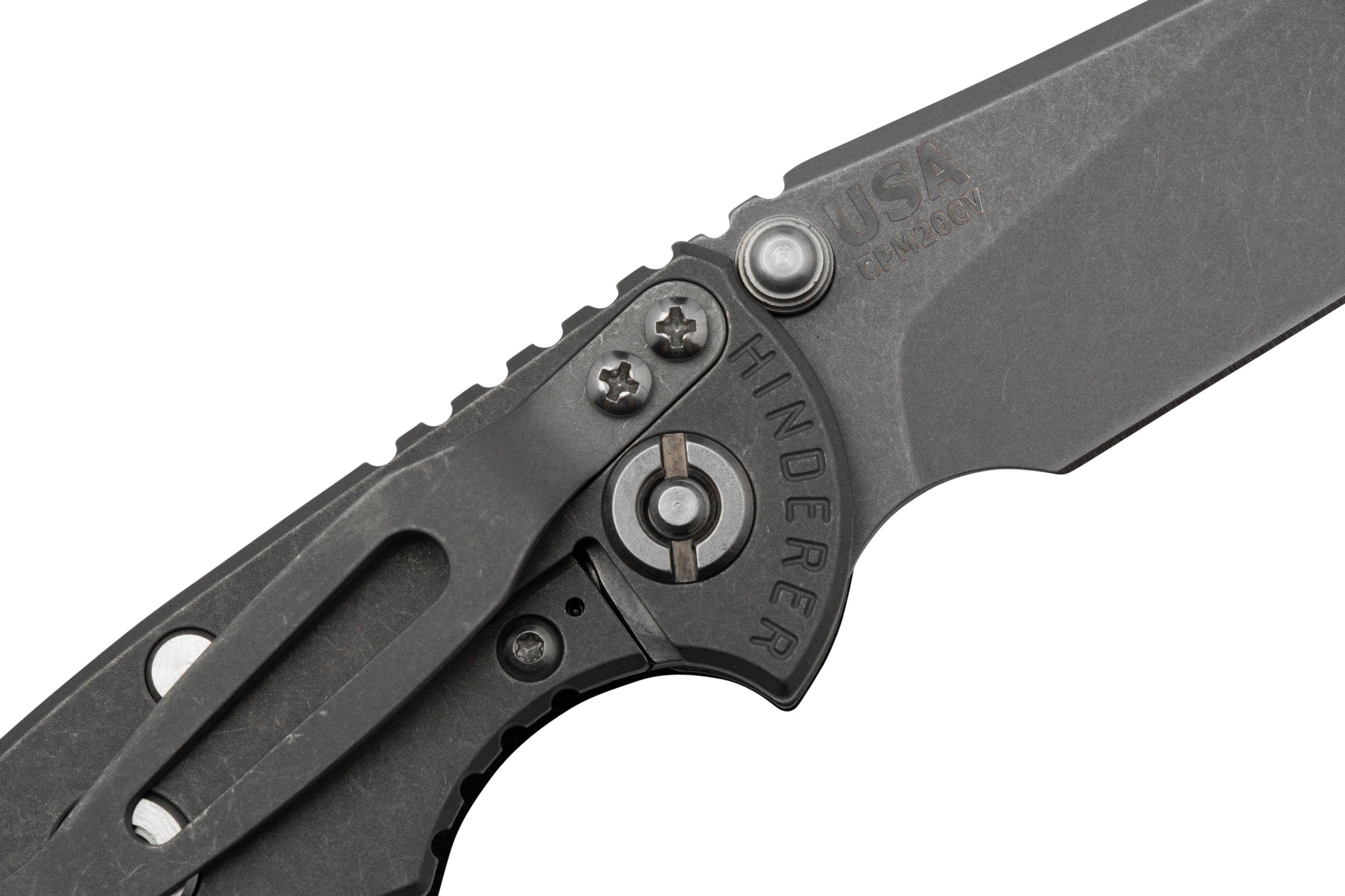 Rick Hinderer XM18 3.0” Slicer Non-Flipper CPM 20CV Black G10 pocket ...