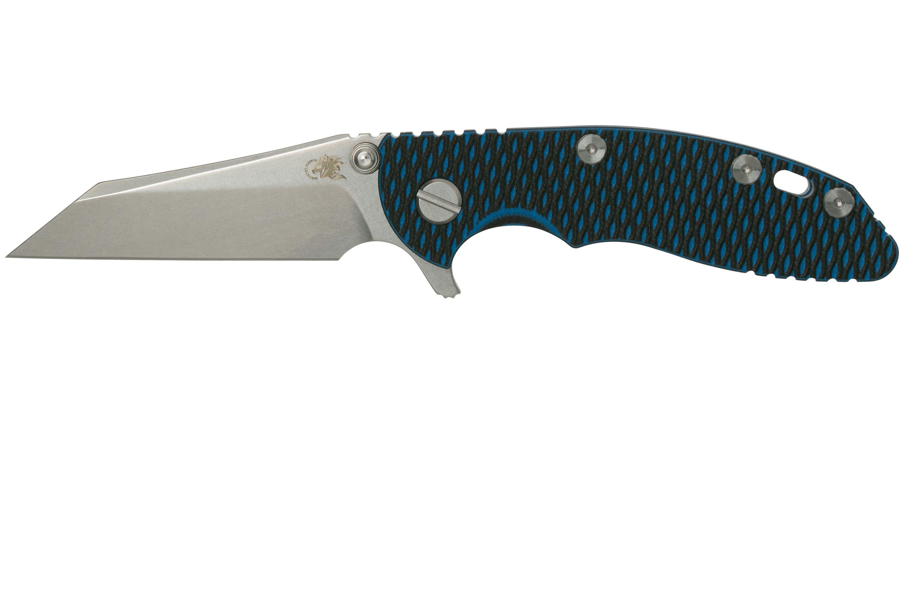 Rick Hinderer XM-18 3" Wharncliffe 20CV Stonewash, Battle Blue, Blue ...
