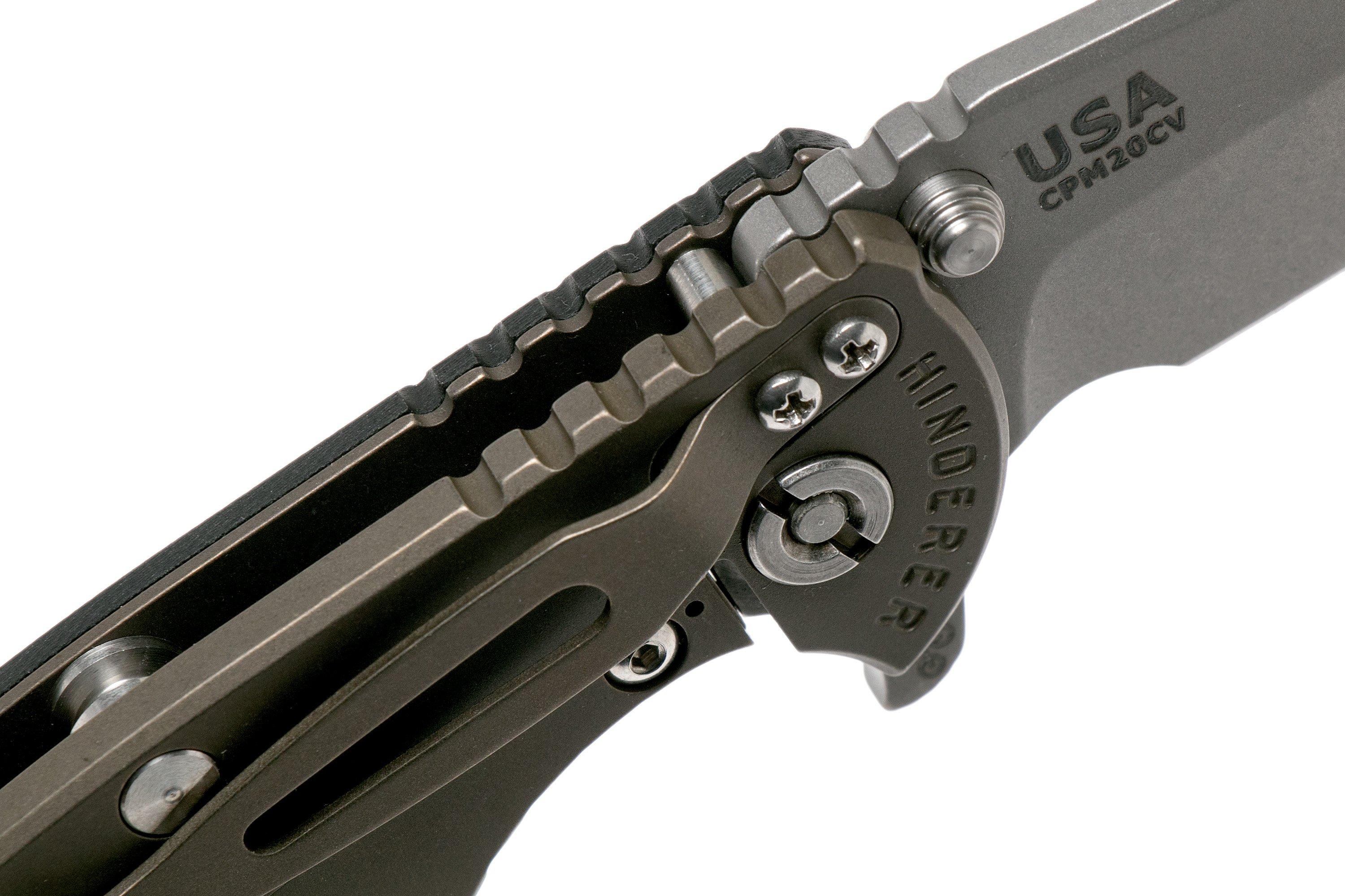 Rick Hinderer XM-18 3.5" Spanto 20CV, Battle Bronze, black G10 pocket ...