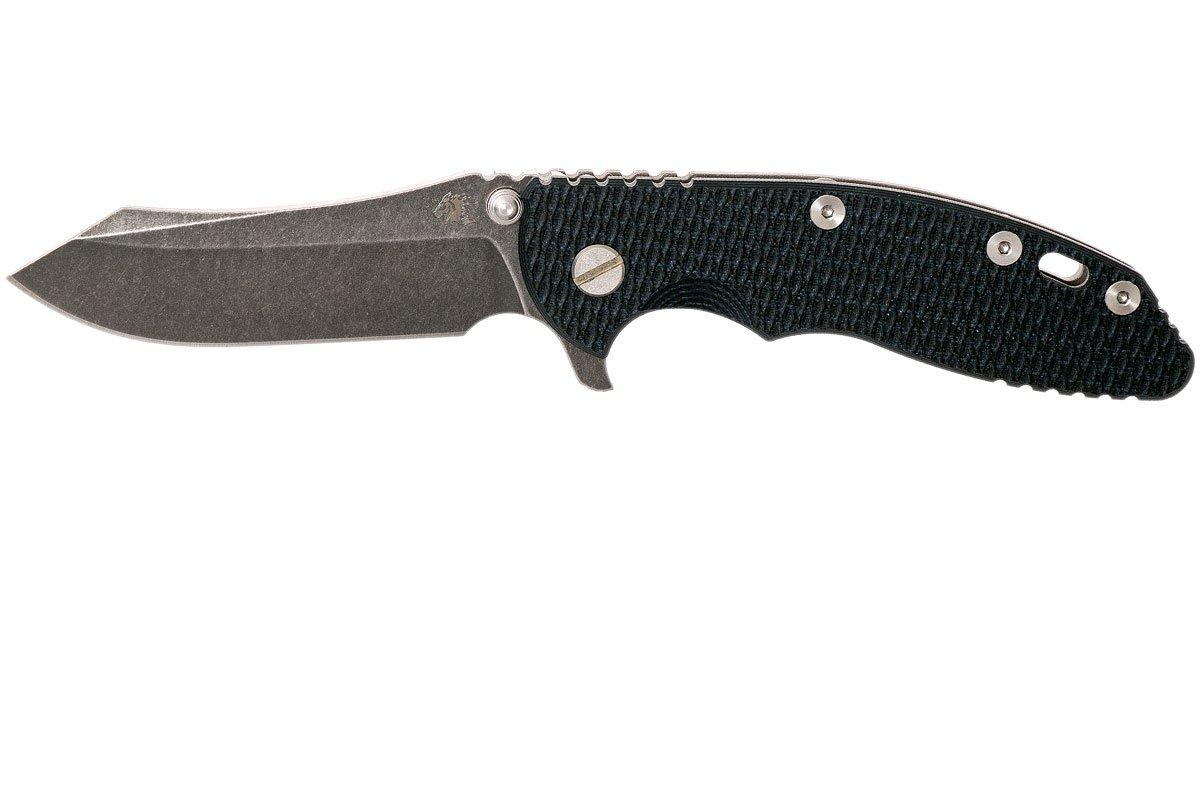 Rick Hinderer XM-18 3.5" Skinner S35VN, blue-black G10 pocket knife ...
