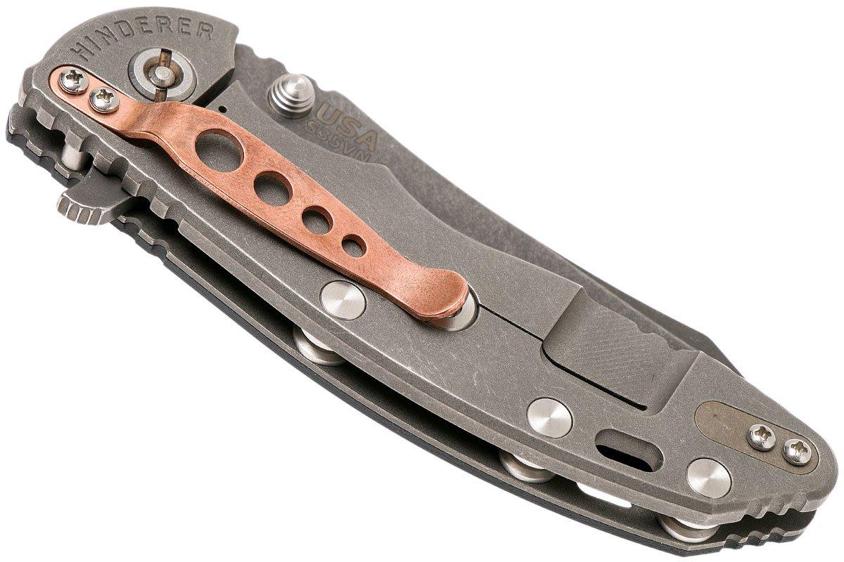 Rick Hinderer XM-18 3.5" Skinner S35VN, blue-black G10 pocket knife ...