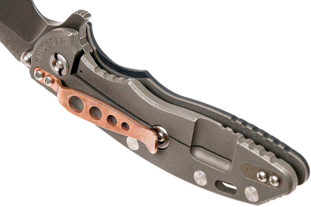 Rick Hinderer XM-18 3.5" Skinner S35VN, blue-black G10 pocket knife ...