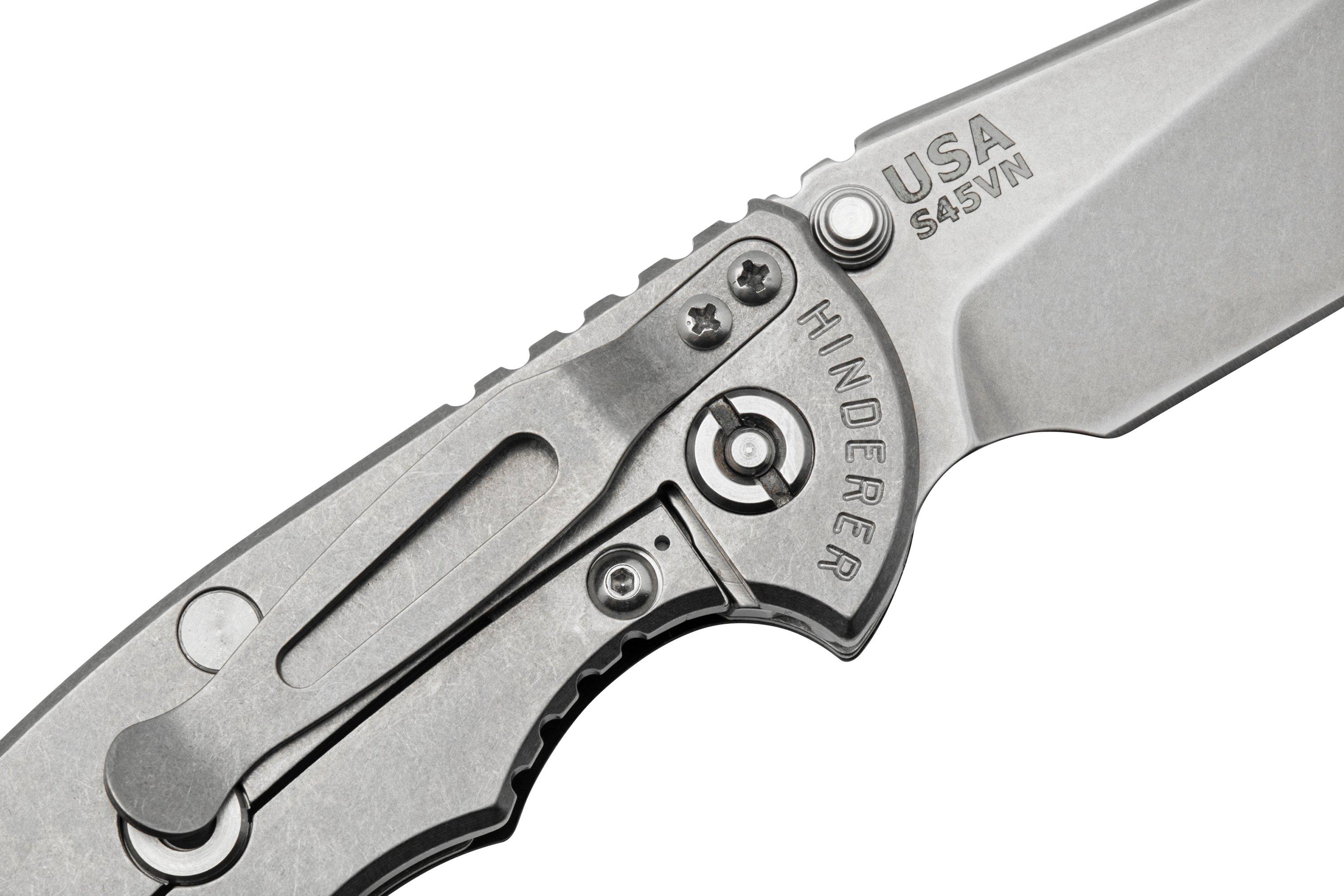 Rick Hinderer XM-18 3,5" Slicer Non-Flipper S45VN Stonewash Black G10 ...