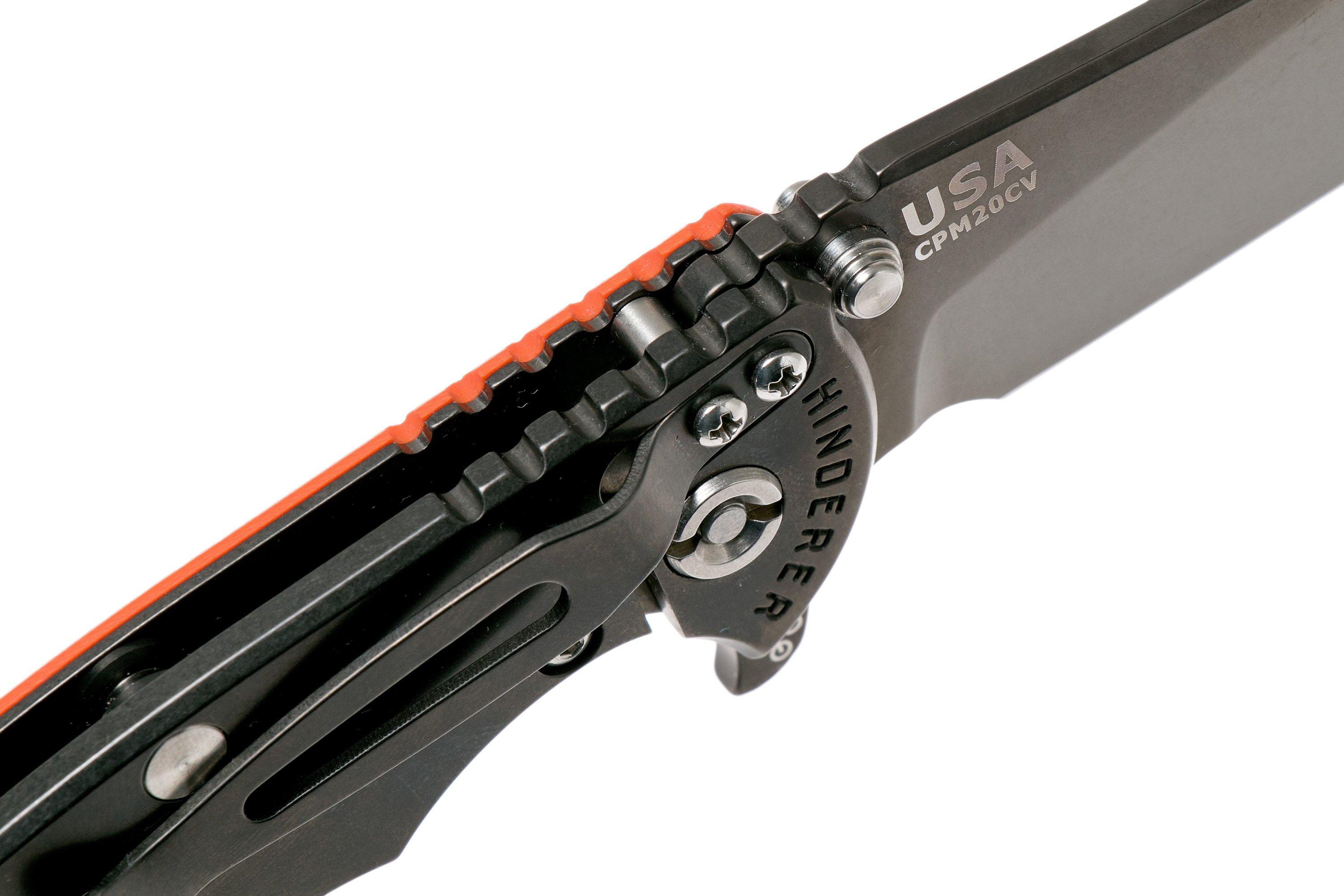 Rick Hinderer XM18 3,5” Skinny Slicer Black DLC, Orange G10 | Voordelig ...