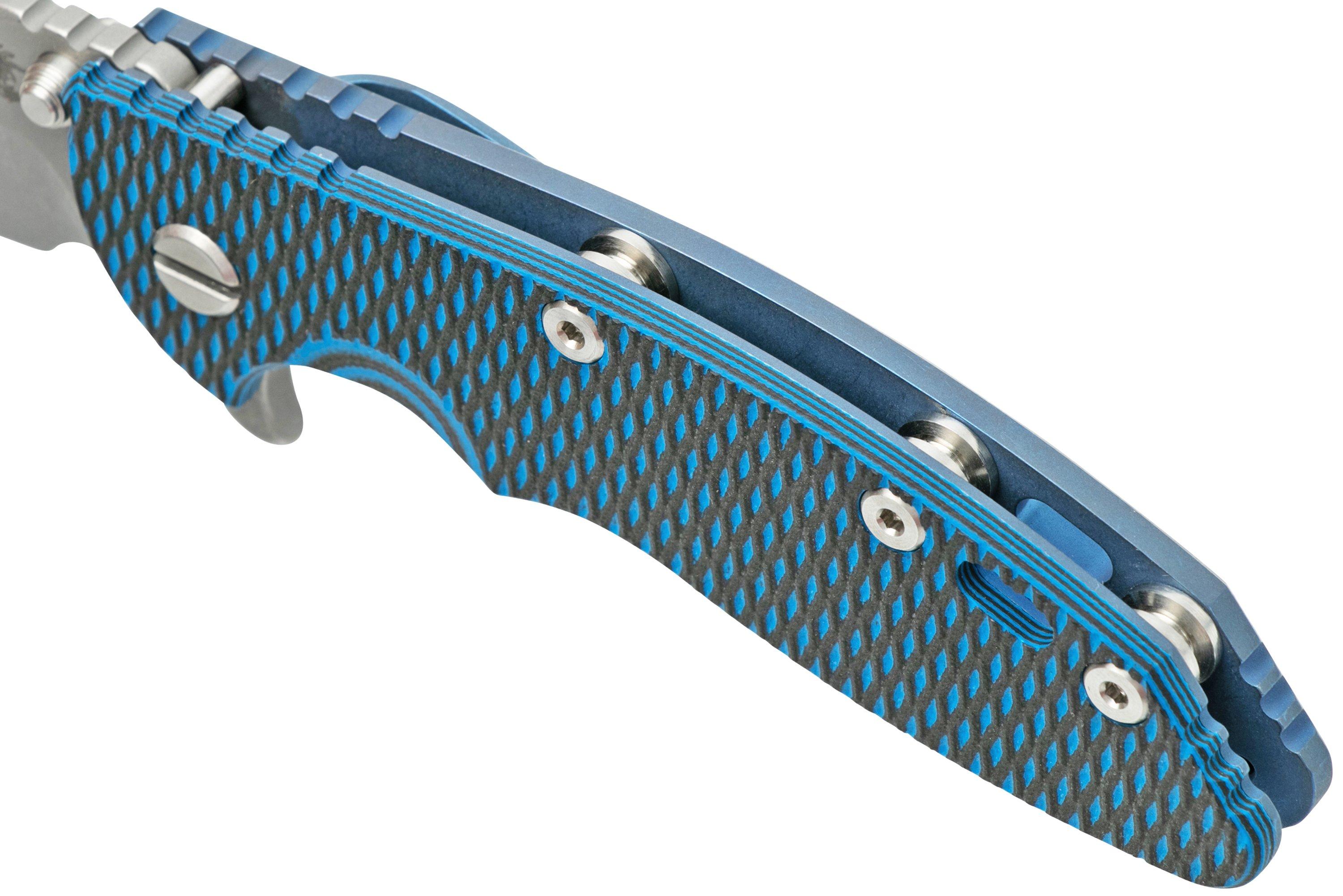 Rick Hinderer XM-18 3.5" Spanto S45VN Stonewash, Battle Blue, G10 blau ...