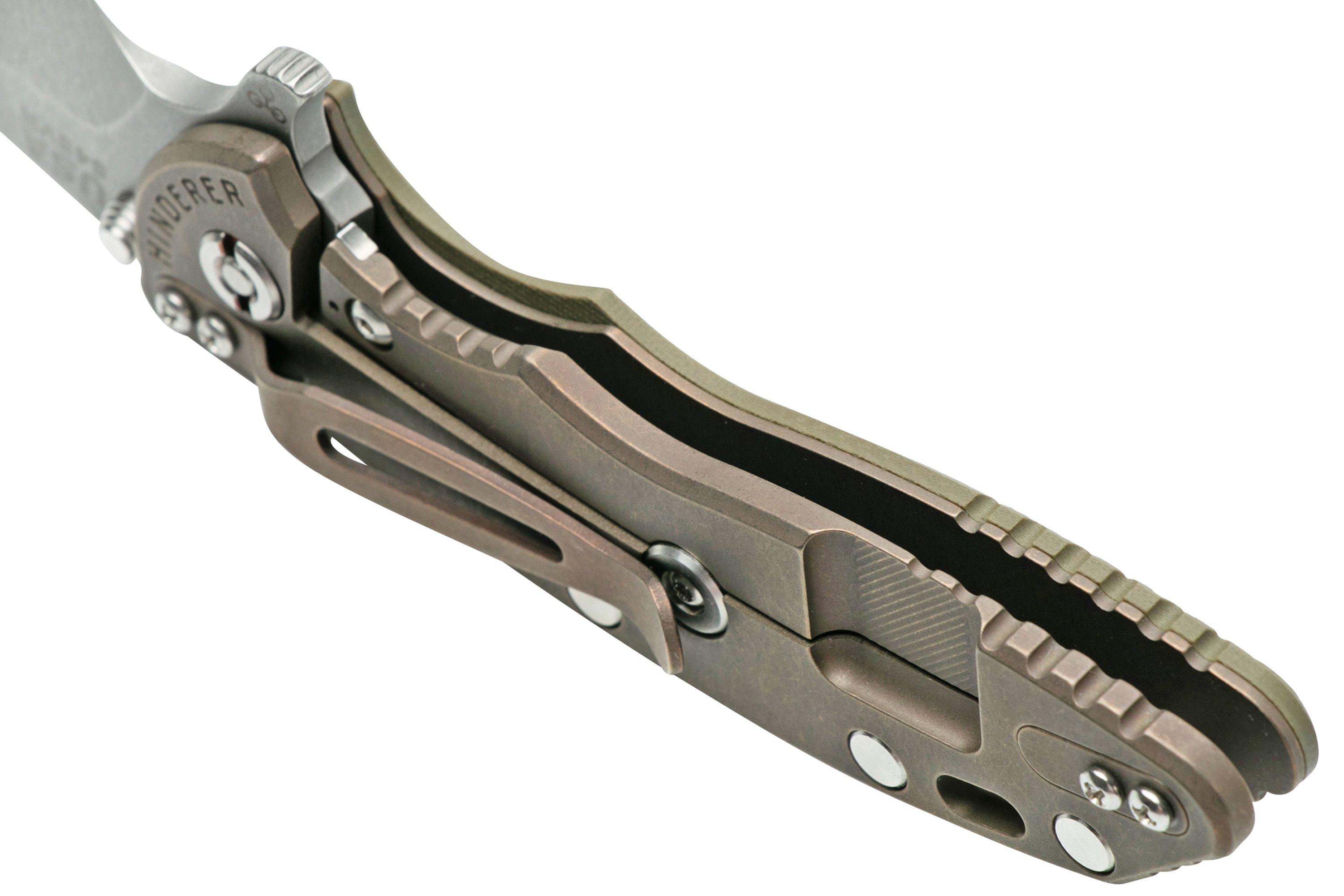 Rick Hinderer XM-18 3.5" Spanto S45VN Stonewash, Battle Bronze, OD ...