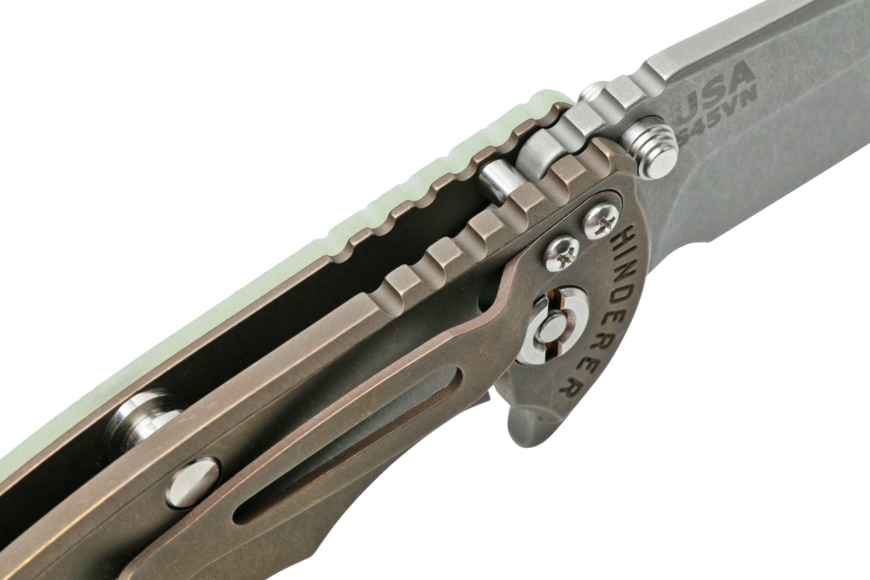 Rick Hinderer XM-18 3.5" Spanto S45VN Stonewash, Battle Bronze ...