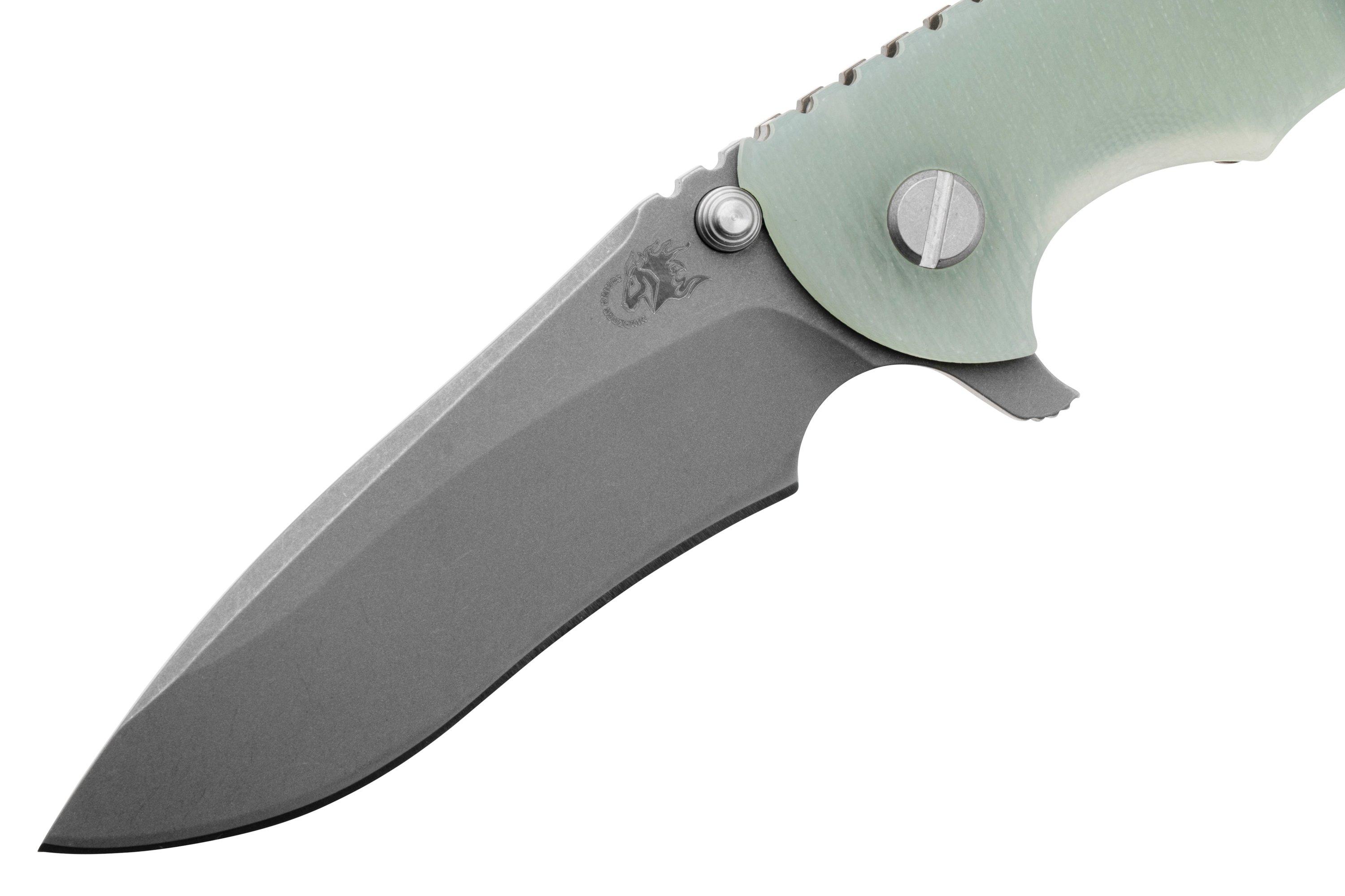 Rick Hinderer XM-18, 3.5" Recurve Tri-way Battle Bronze Translucent ...