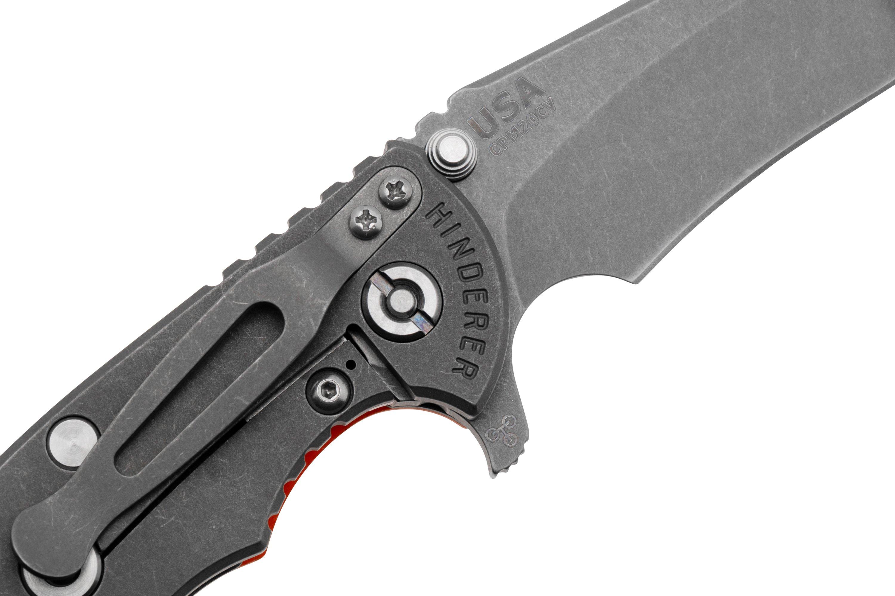 Rick Hinderer XM-18, 3.5" Recurve Tri-way Working Finish Orange G10 ...