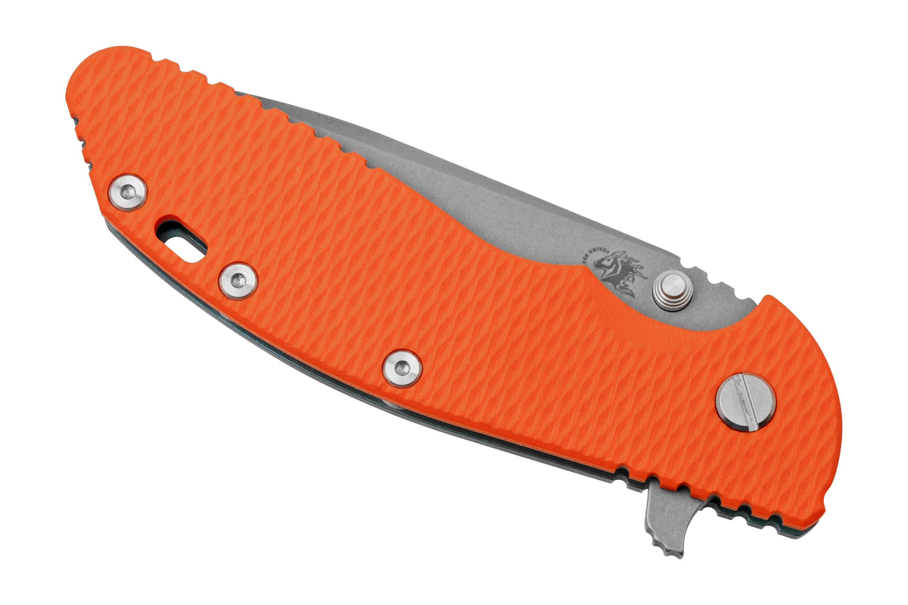 Rick Hinderer XM-24 4.0, S45VN Spanto Battle Blue, Orange G10, navaja ...