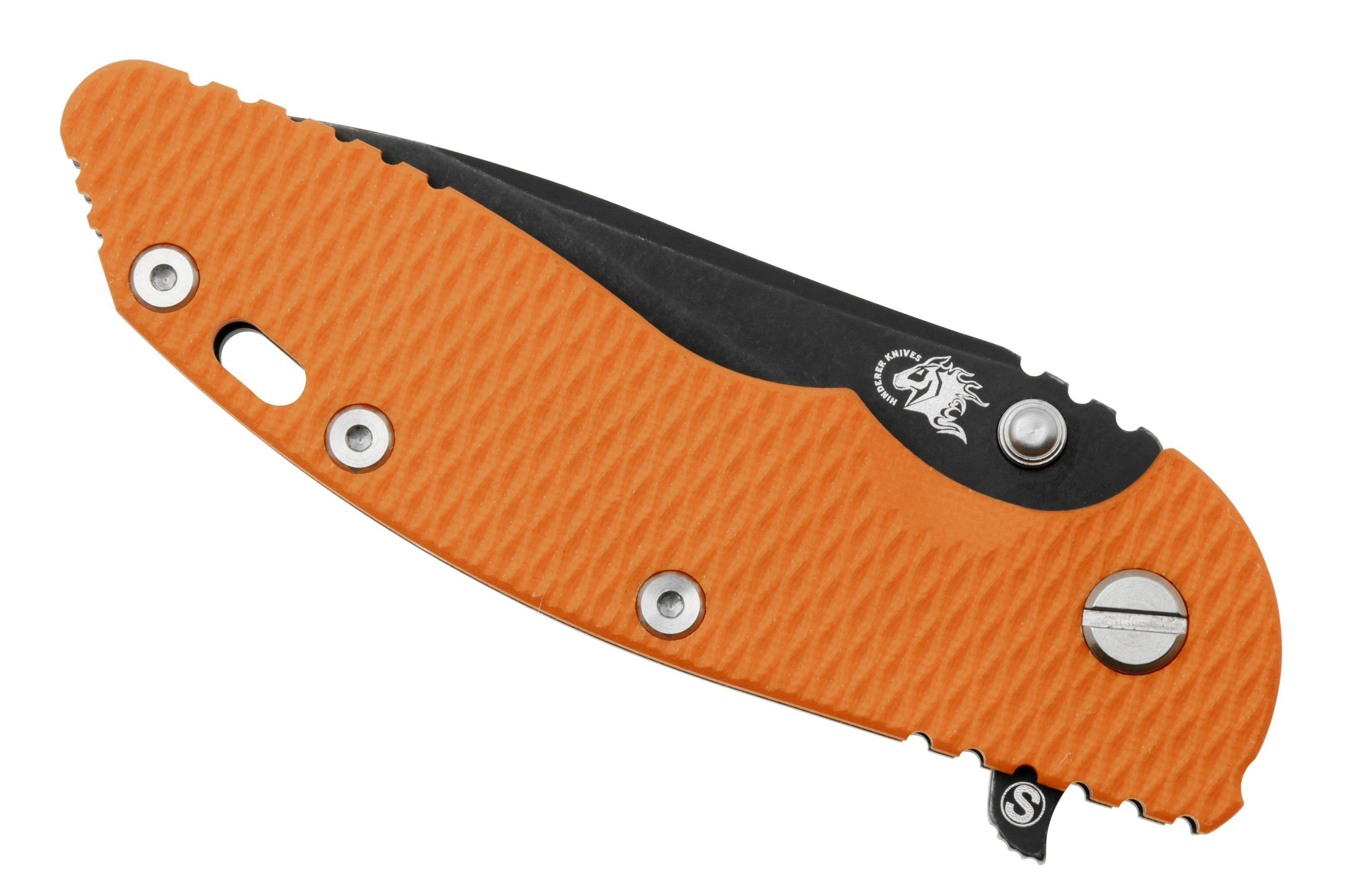Rick Hinderer XM18 3.5 Skinny Slicer Magnacut Black DLC Orange G10 ...