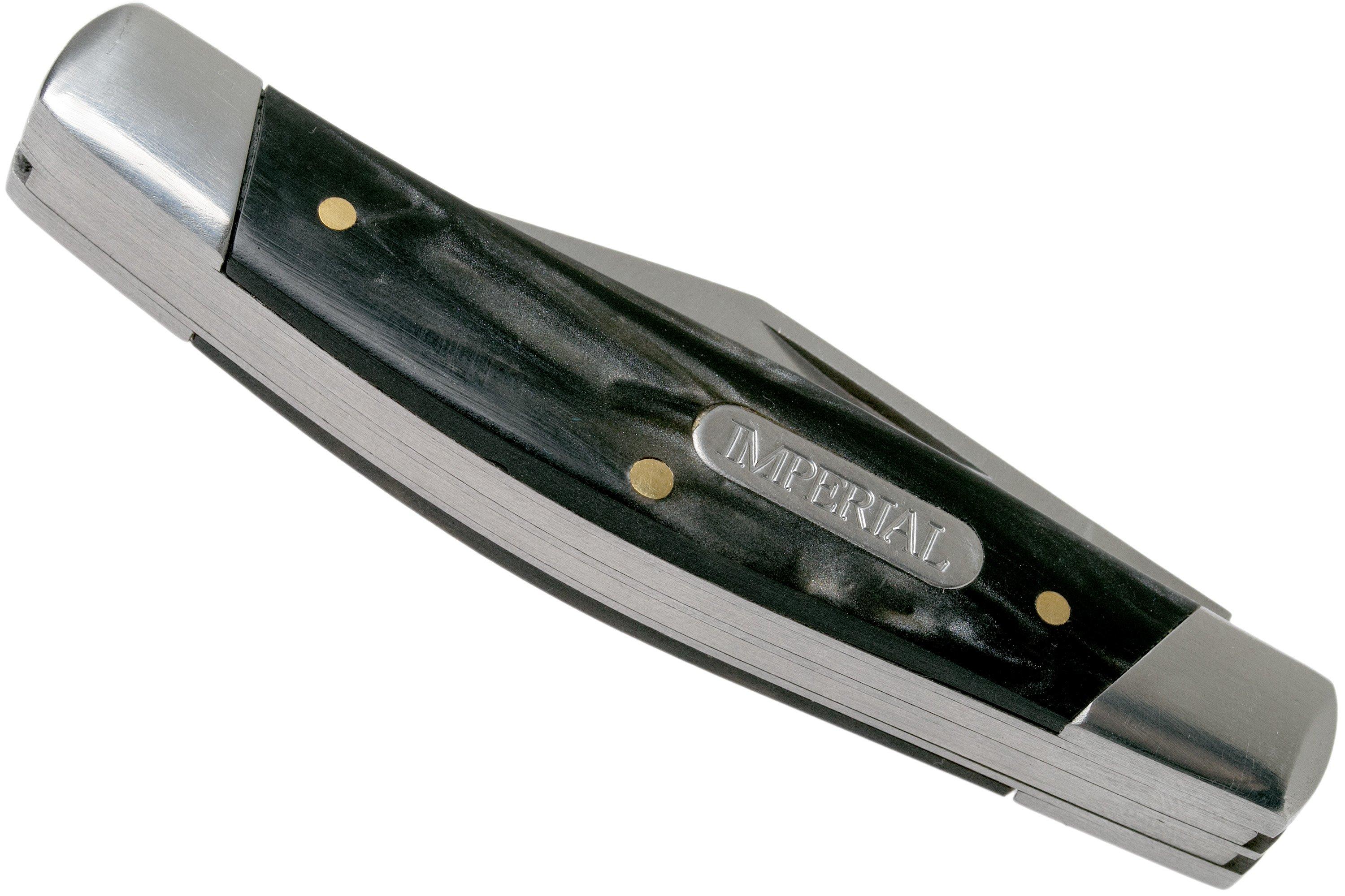Imperial Stockman Black Swirl IMP16S slipjoint pocket knife ...