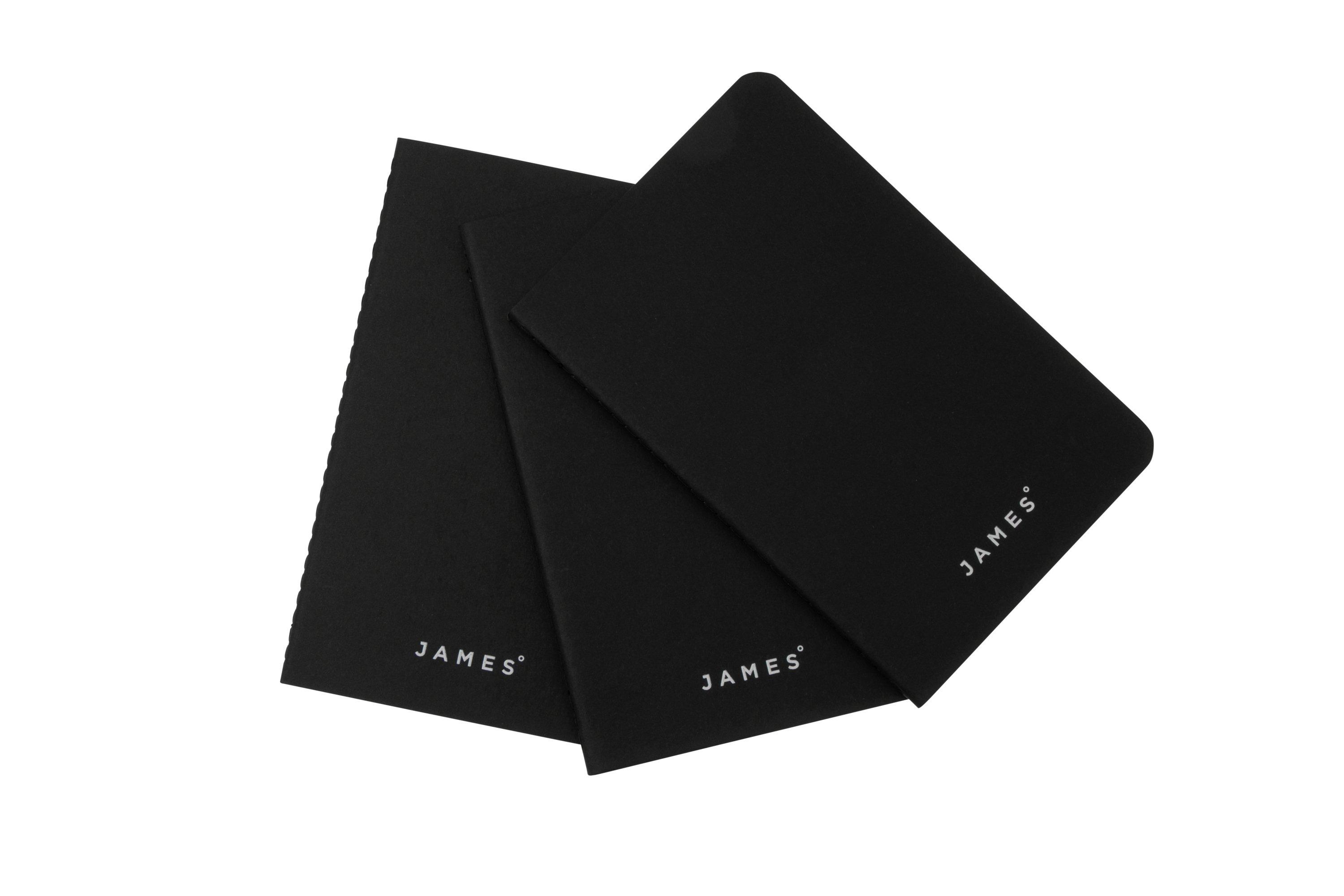 The James Brand The Daily Notebooks CO306955-11 Matte Black, 3-Pack ...