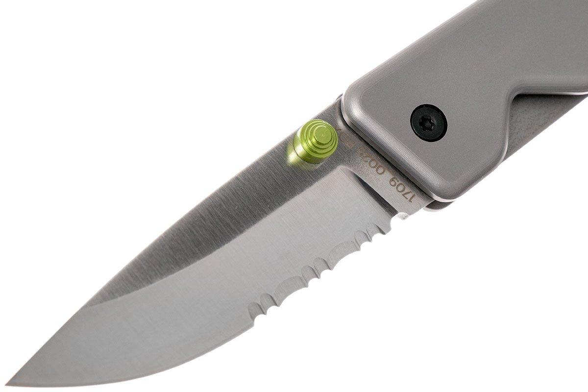 The James Brand Chapter, titanium + satin, serrated, pocket knife ...