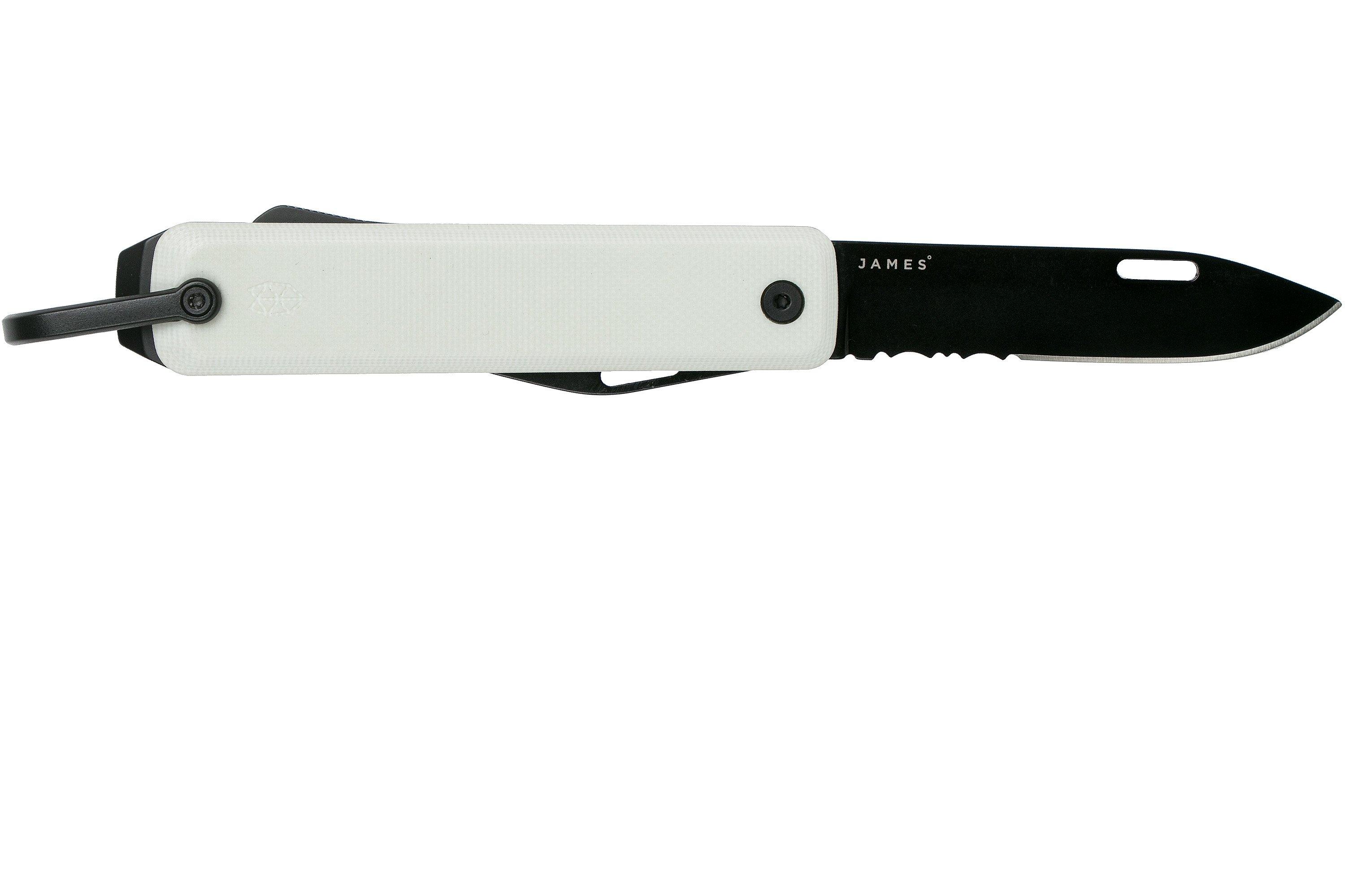 The James Brand Ellis, white G10 + black zakmes | Voordelig kopen bij ...