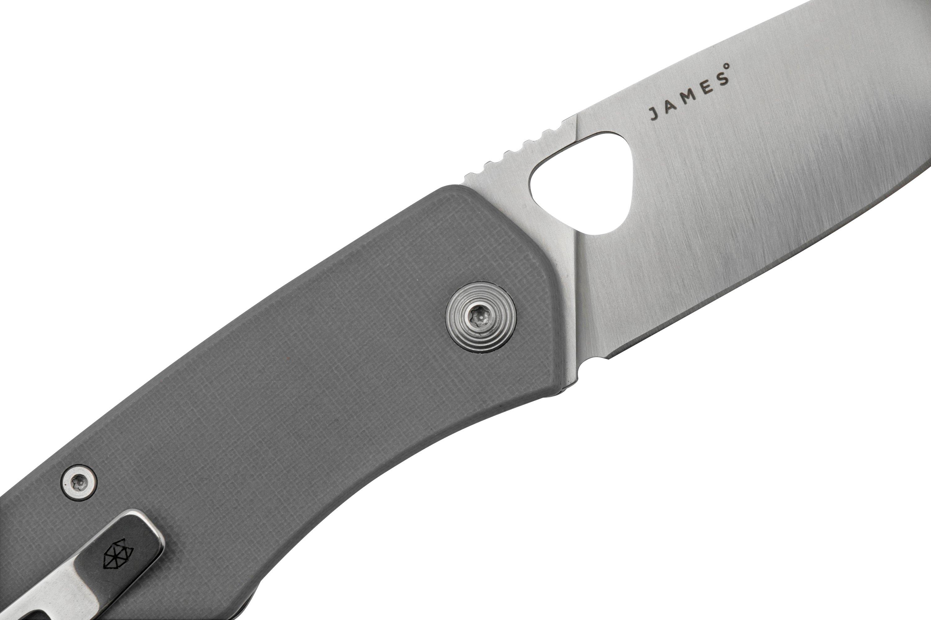 The James Brand The Folsom KN112139-00 G10 Primer Gray, pocket knife ...