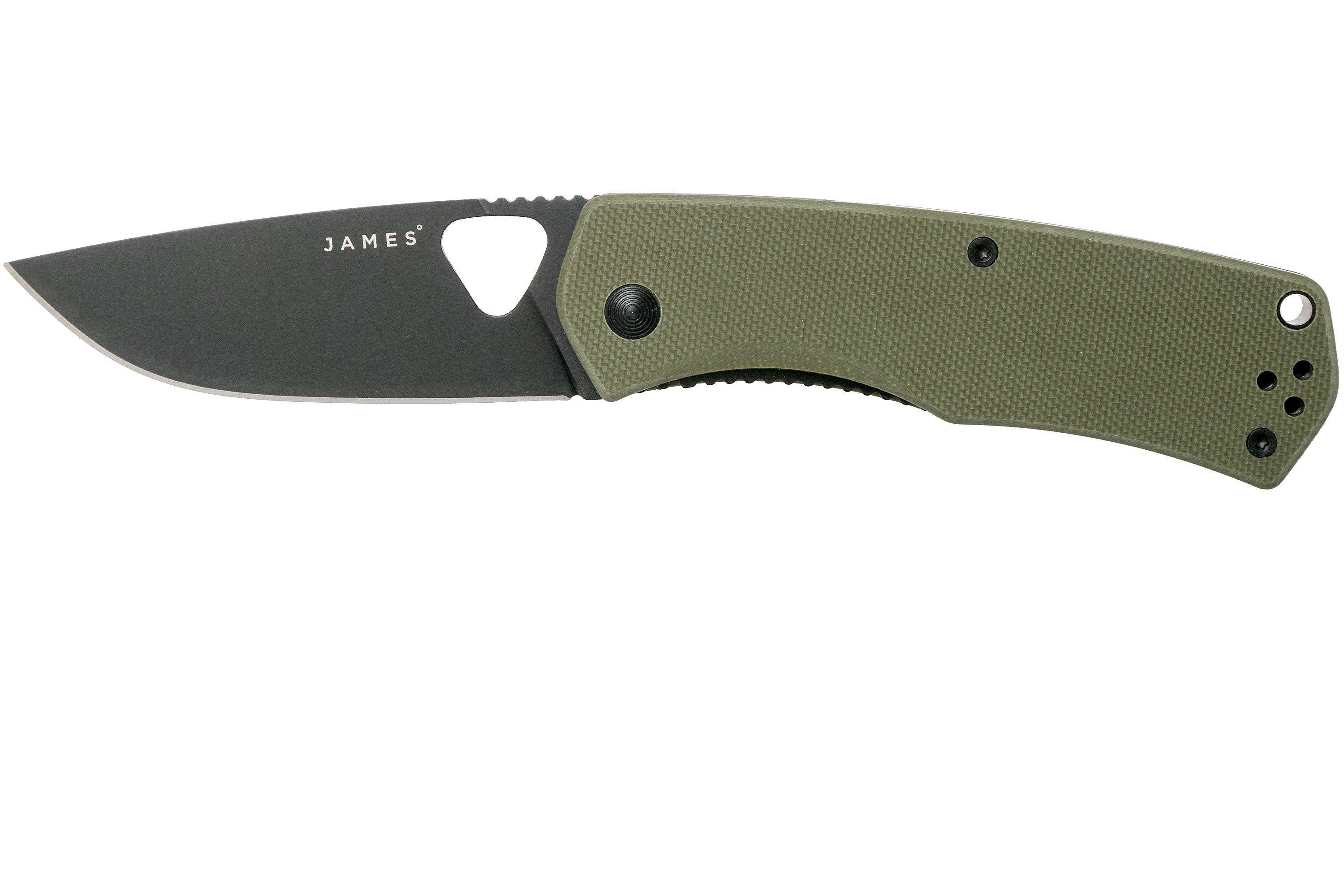 The James Brand Folsom, od green + black zakmes | Voordelig kopen bij ...
