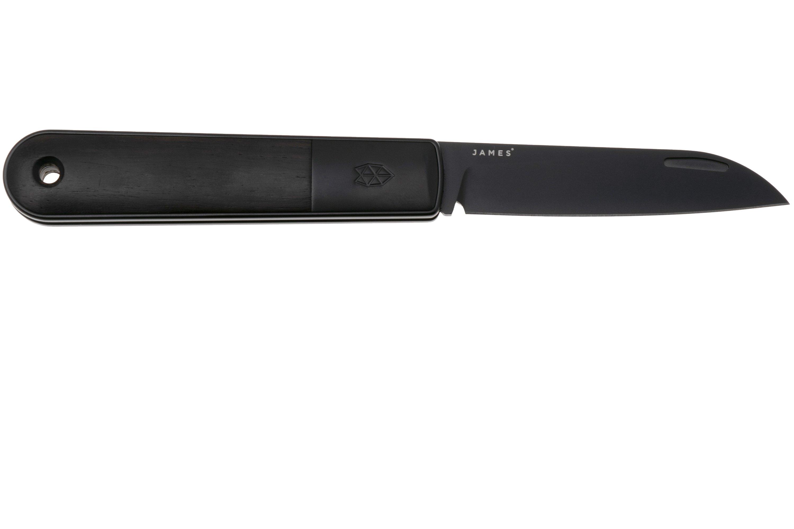 The James Brand The Wayland KN115121-00, Black CPM-S35VN, Ebony Wood ...