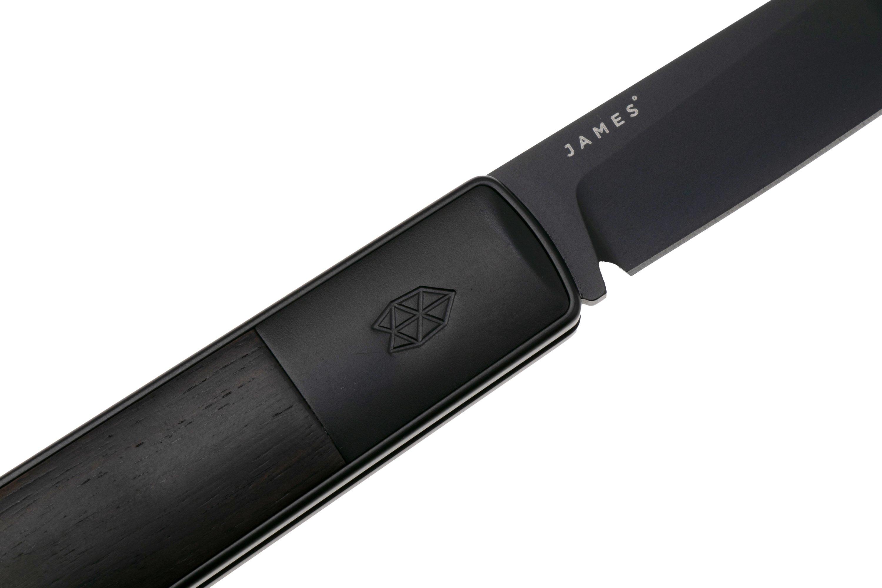 The James Brand The Wayland KN115121-00, Black CPM-S35VN, Ebony Wood ...