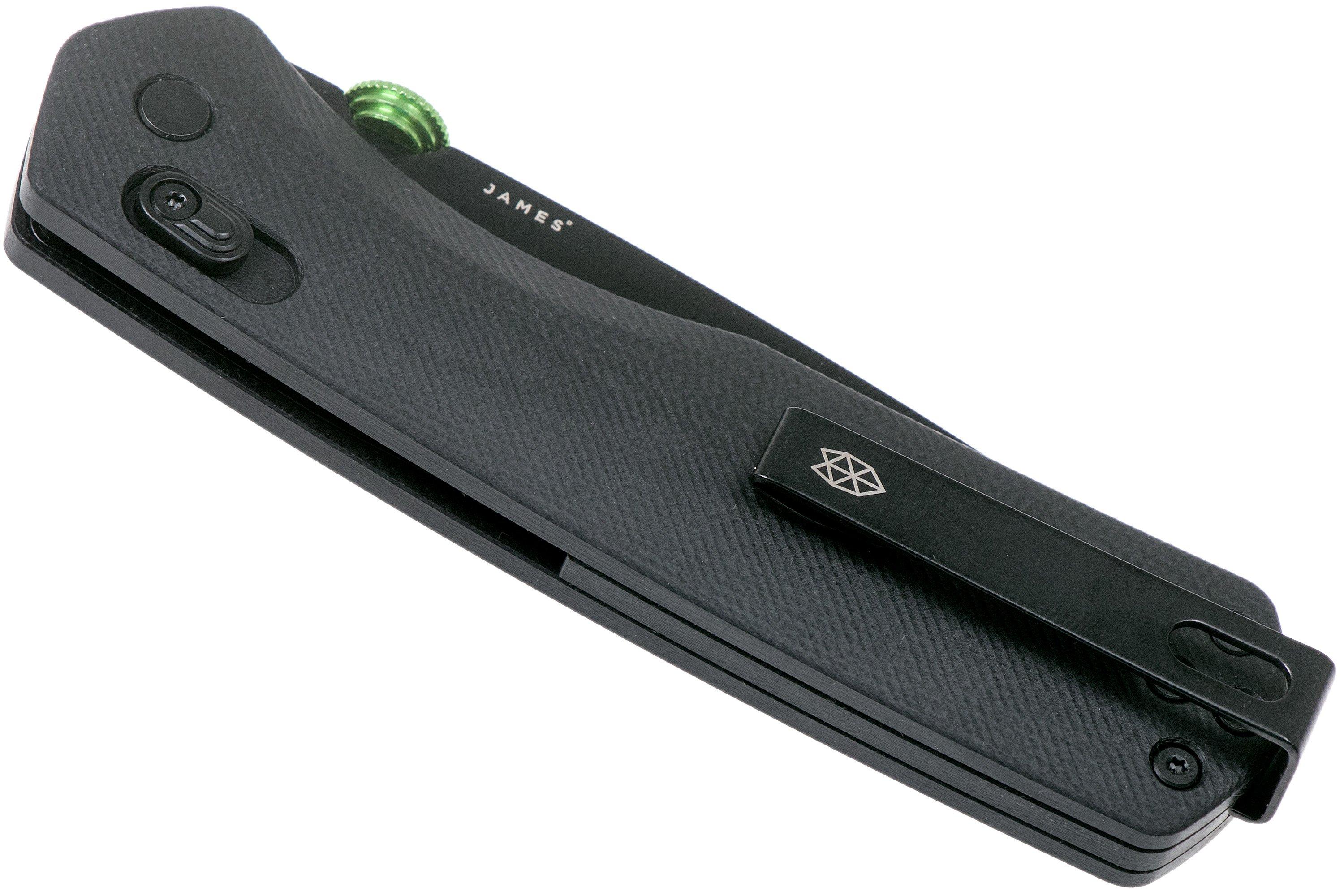 The James Brand The Carter XL, Black G10, Black pocket knife JAKN116113 ...