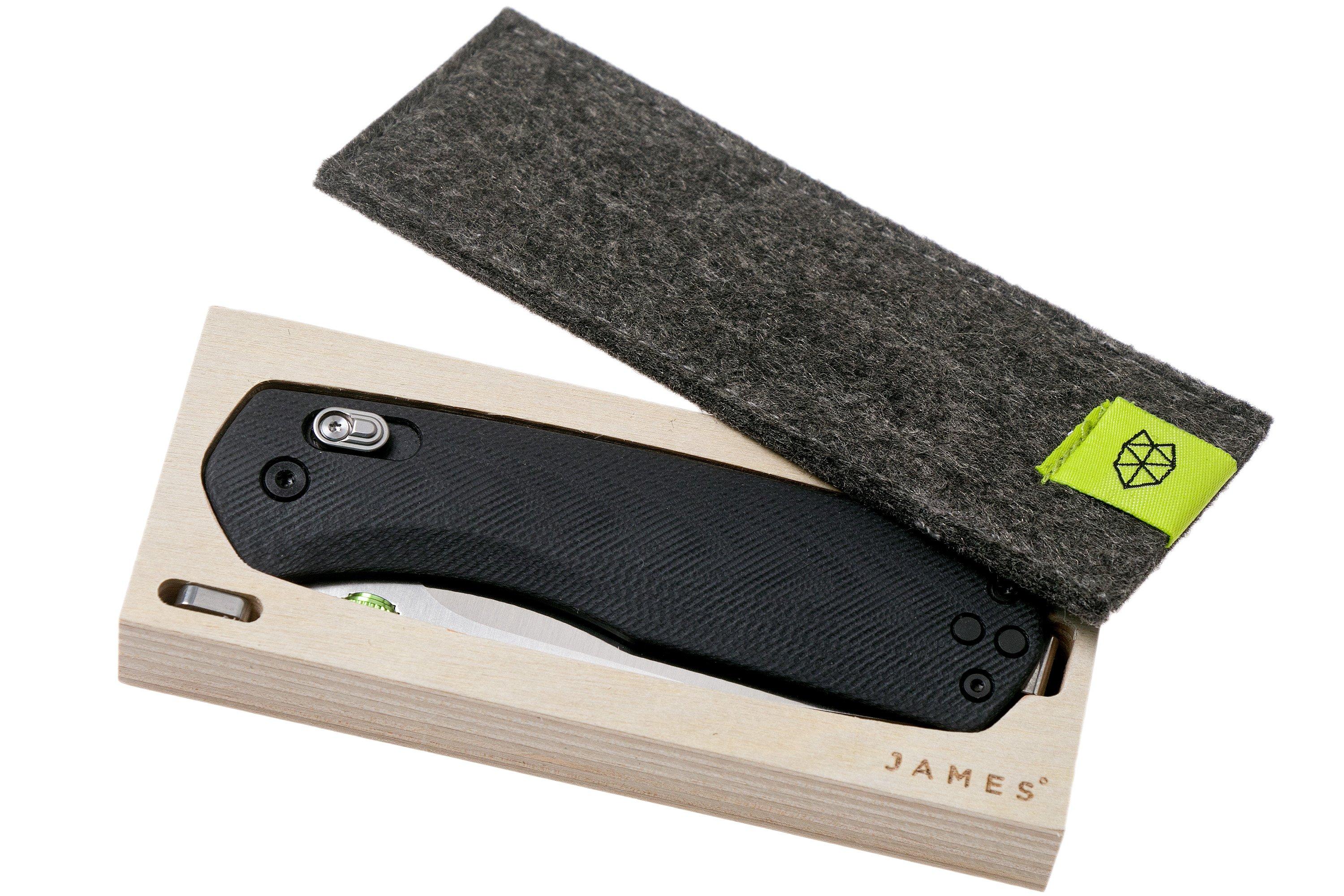 The James Brand The Carter XL, Black G10, Stainless pocket knife ...