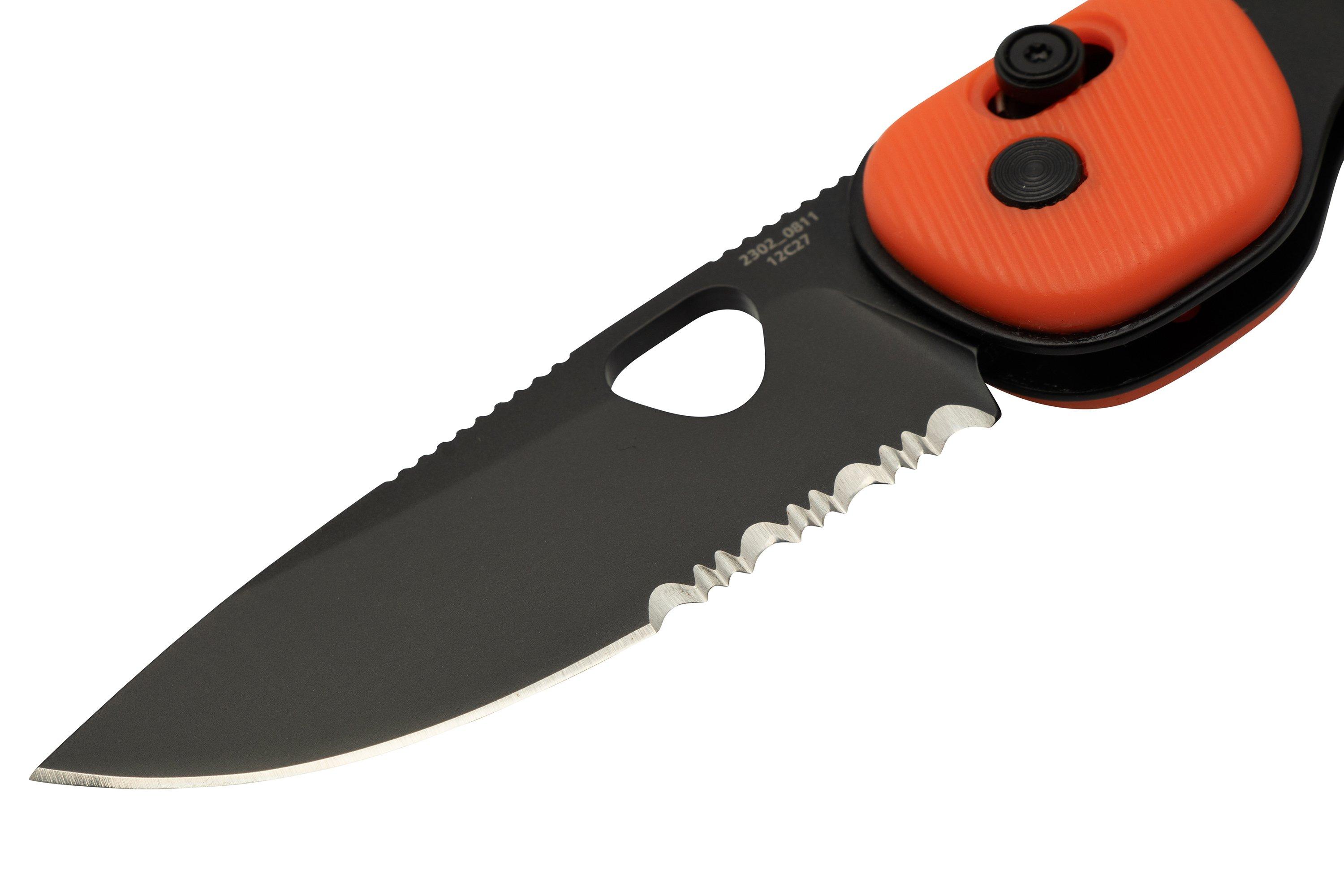The James Brand The Redstone, OD Green + Orange PP, black, Serrated ...