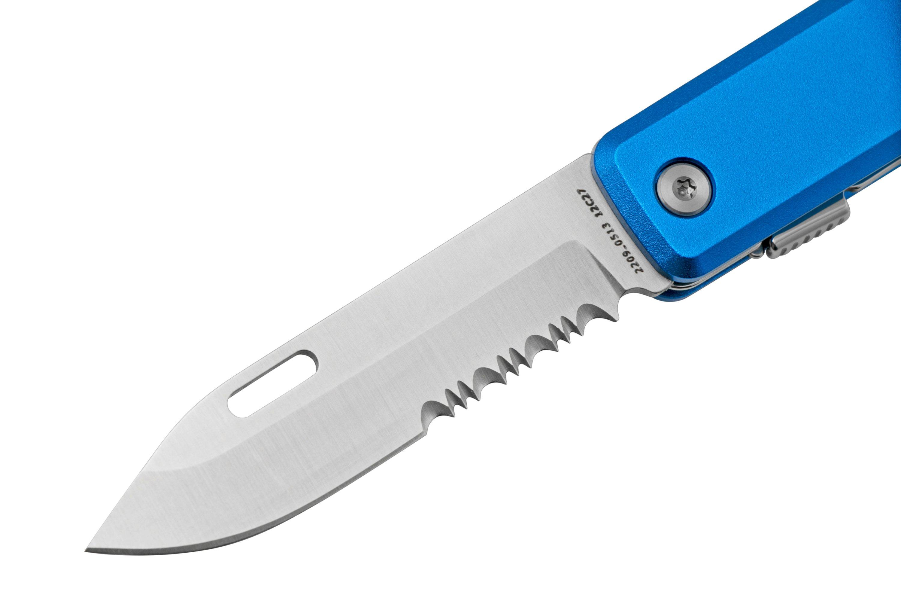 The James Brand The Ellis Scissors, Cerulean, Aluminum Serrated, pocket ...
