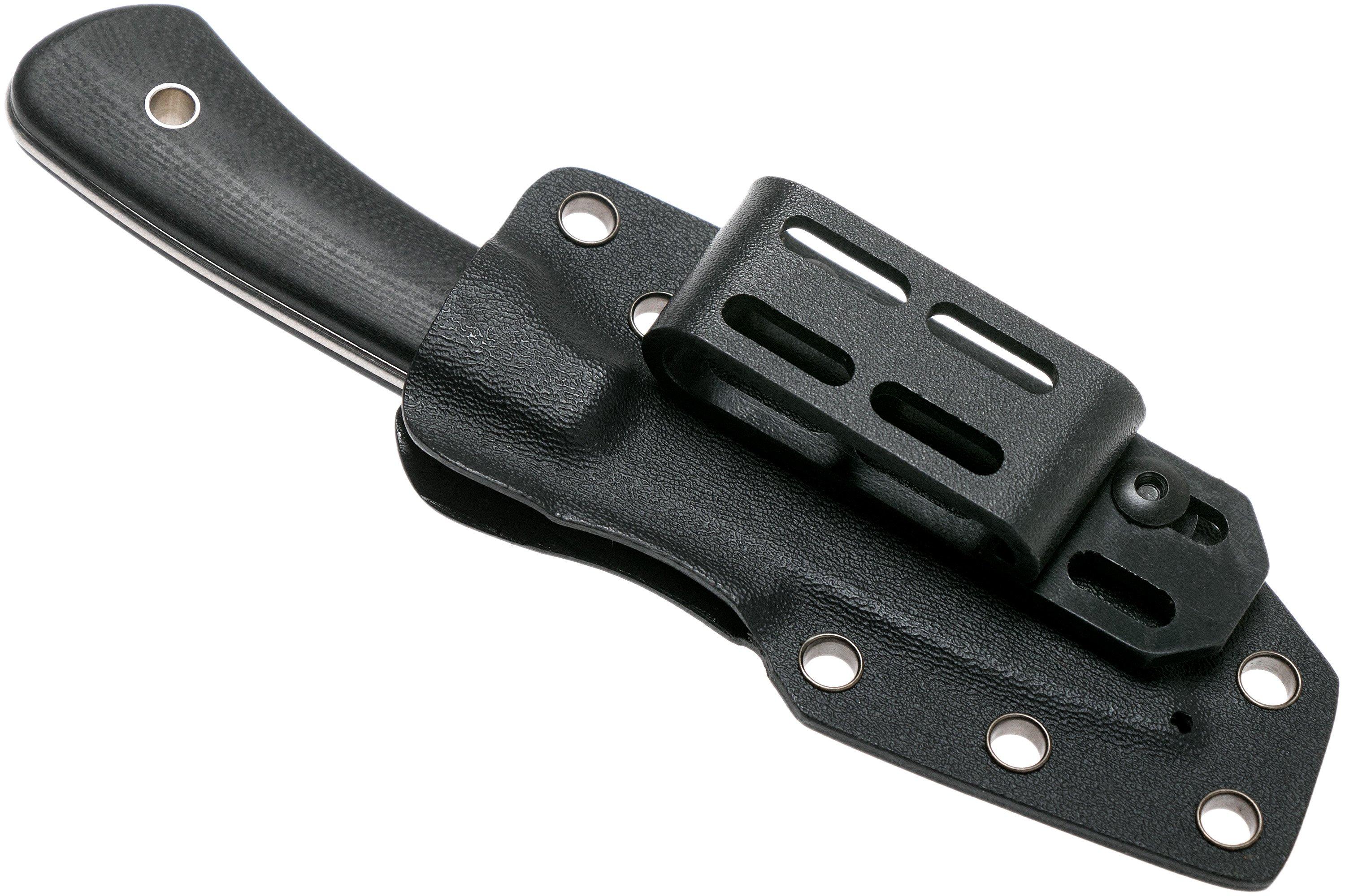 J.E. Made, B.U.K, Black G10, S35VN fixed knife, J. Neilson design ...