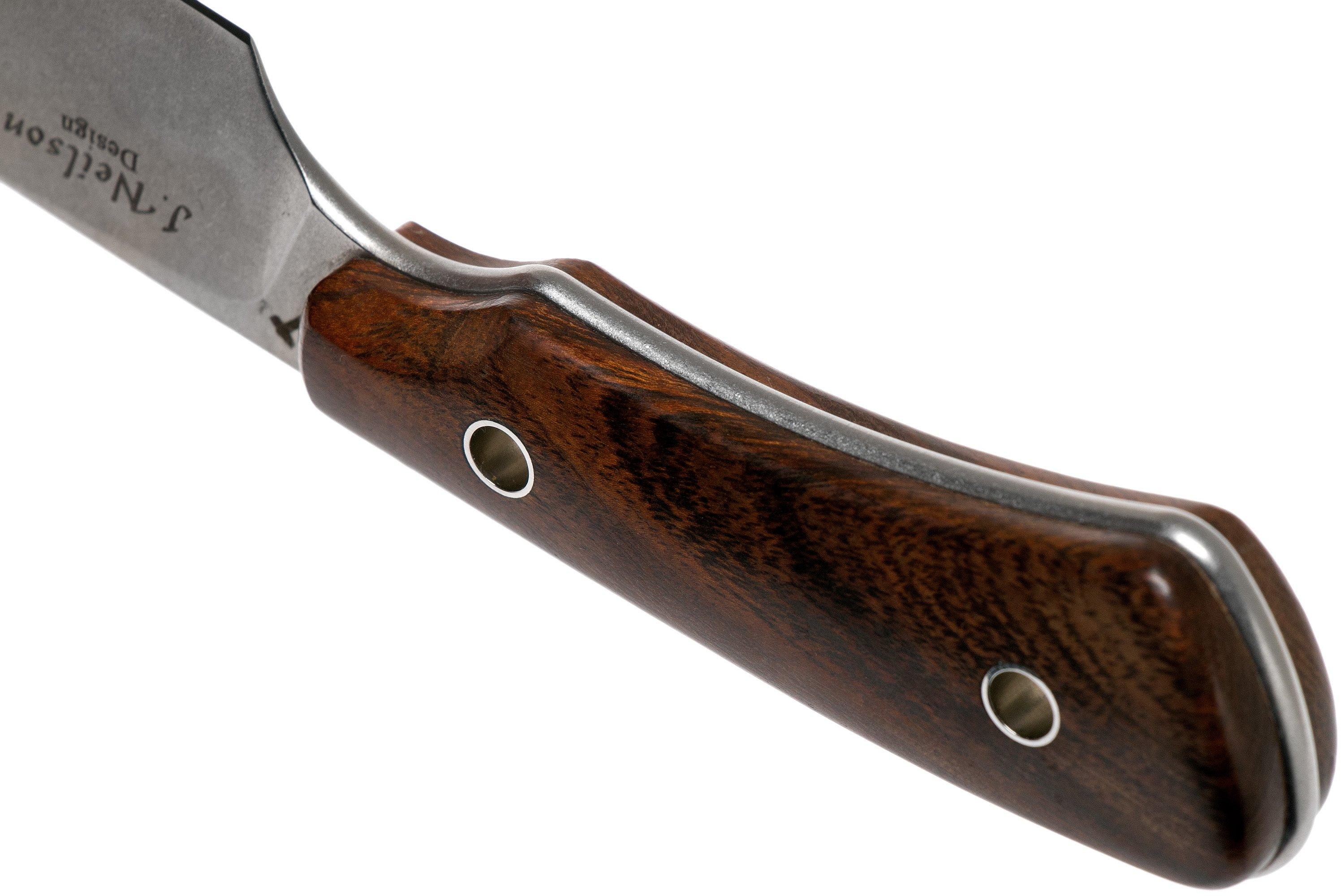 J.E. Made B.U.K Ironwood, CPM 3V fixed knife, J. Neilson design ...