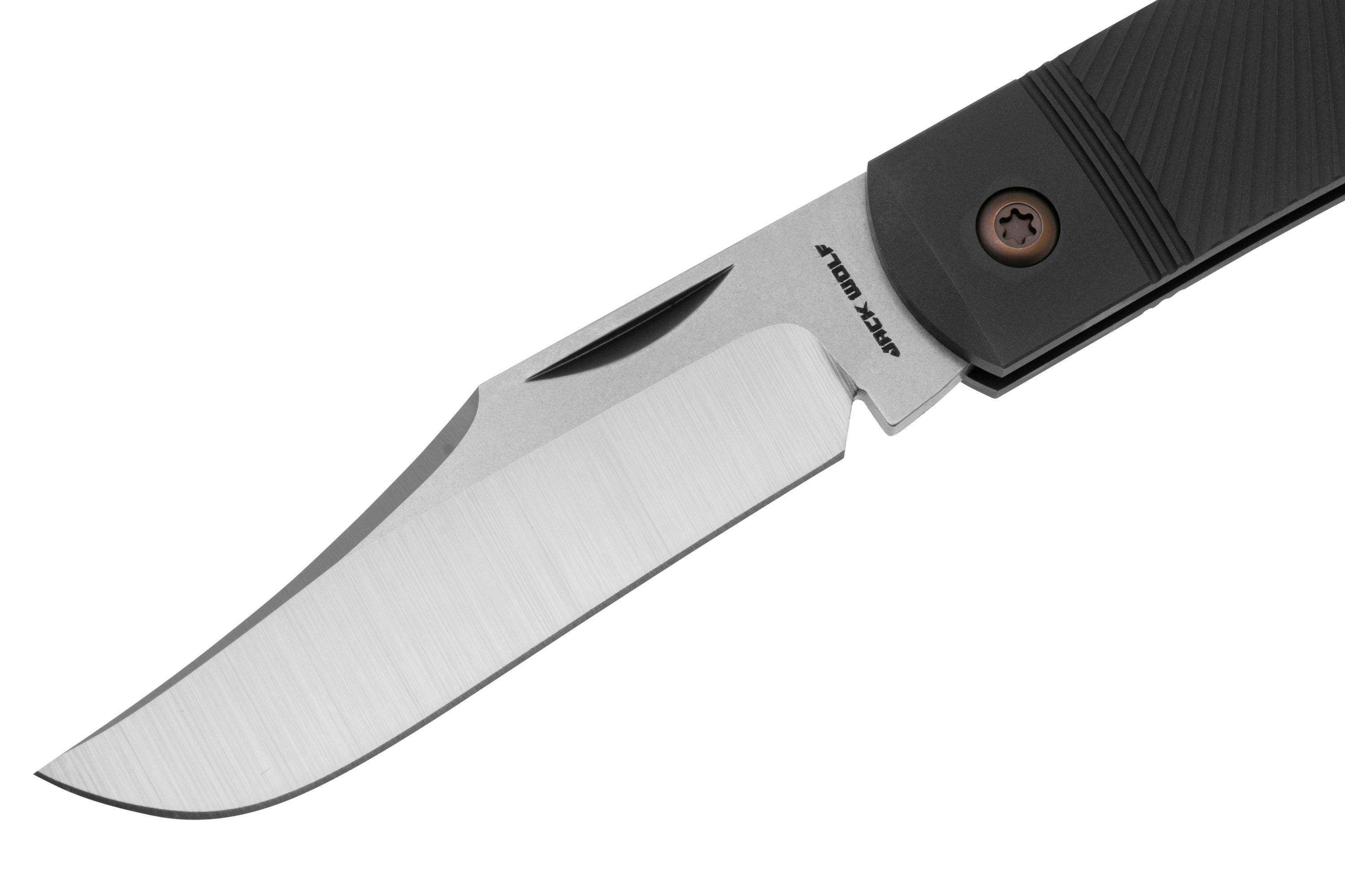 Jack Wolf Benny's Clip BENNY-02-TS Stonewashed Flats S90V, Titanium ...