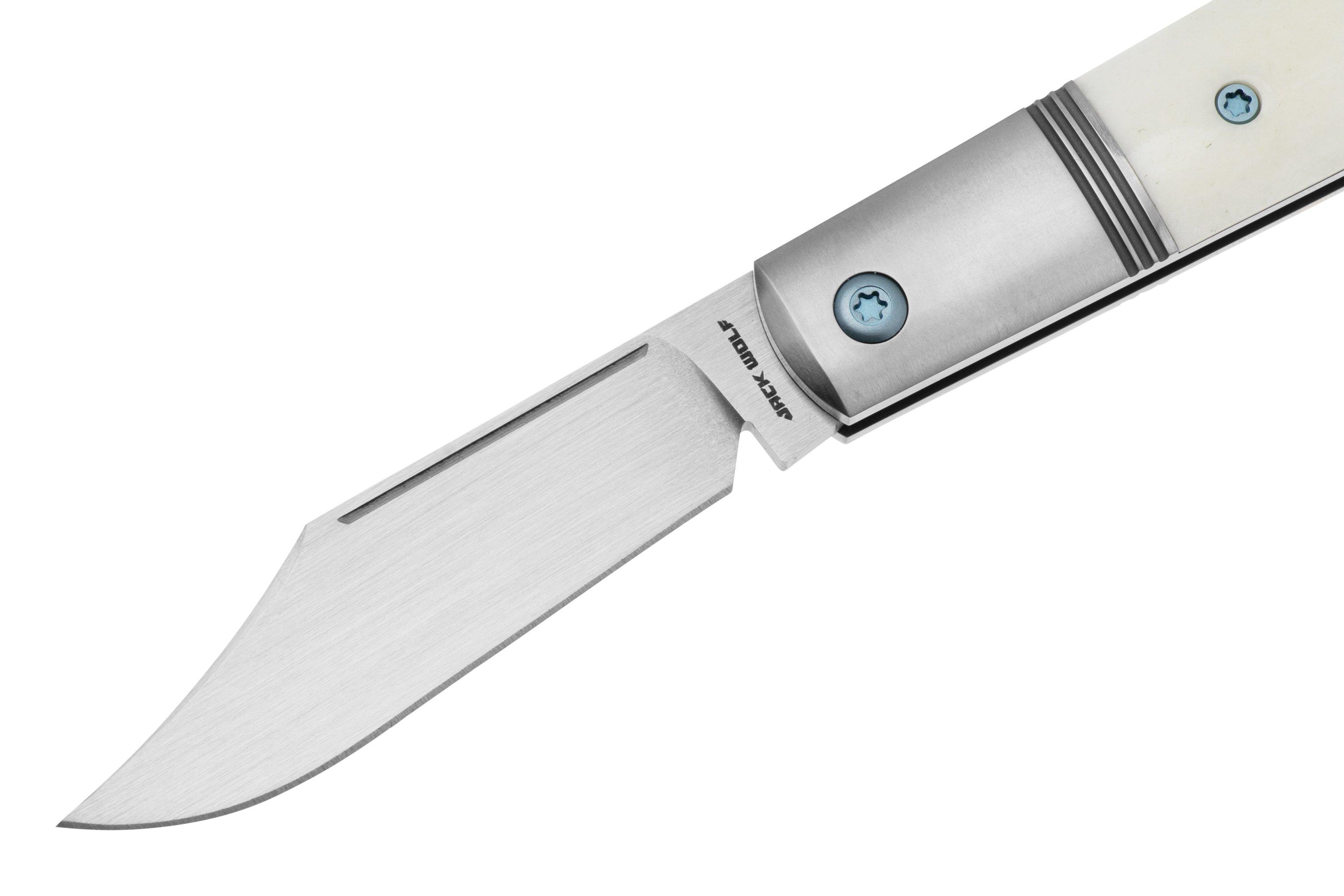 Jack Wolf Big Bro Jack BIGBR-02-SM-WHT-BNE Smooth White Bone, couteau ...