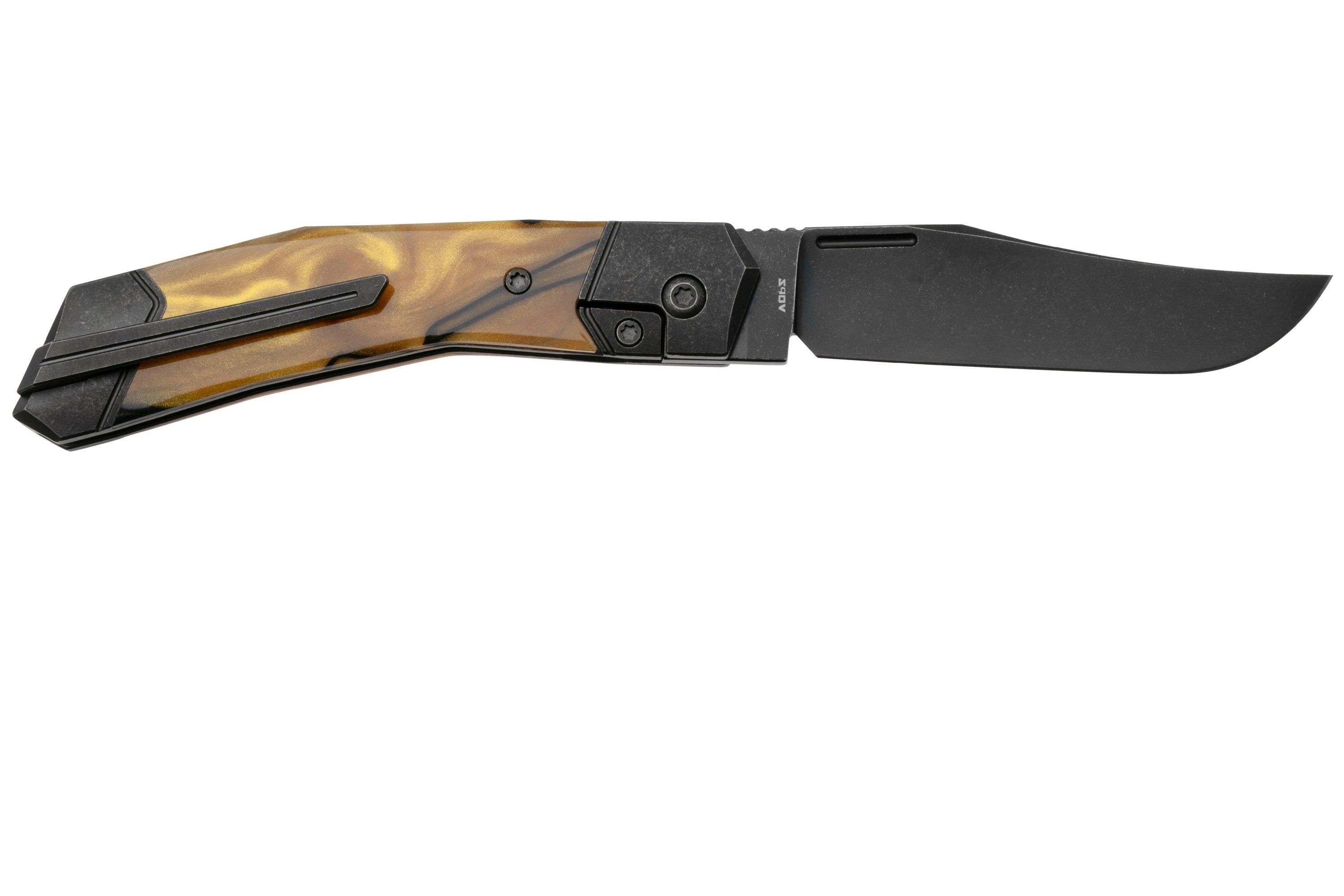 Jack Wolf Bionic Jack BIO-01-KIR-LQ-GLD Black DLC CPM S90V, Kirinite ...