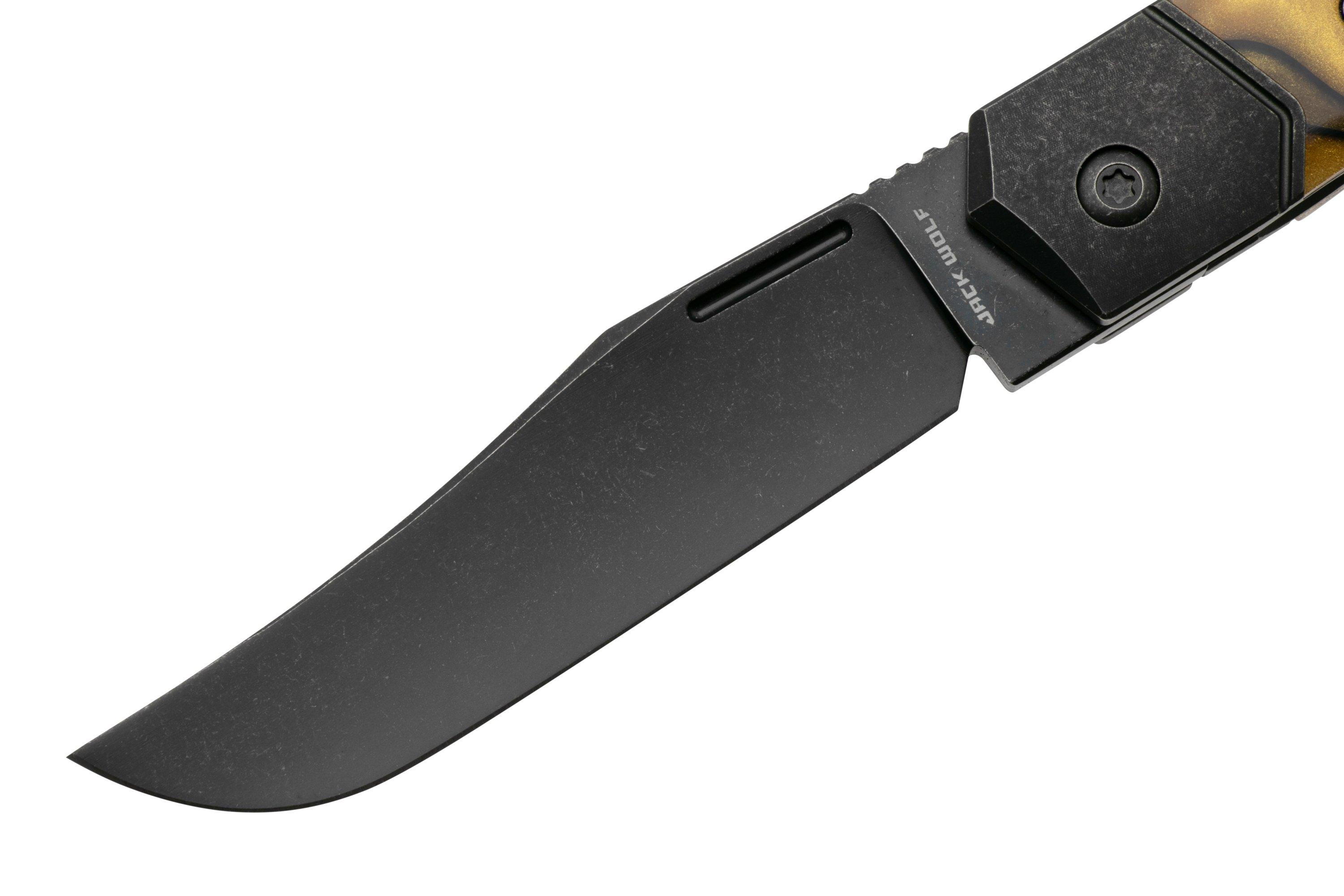 Jack Wolf Bionic Jack BIO-01-KIR-LQ-GLD Black DLC CPM S90V, Kirinite ...
