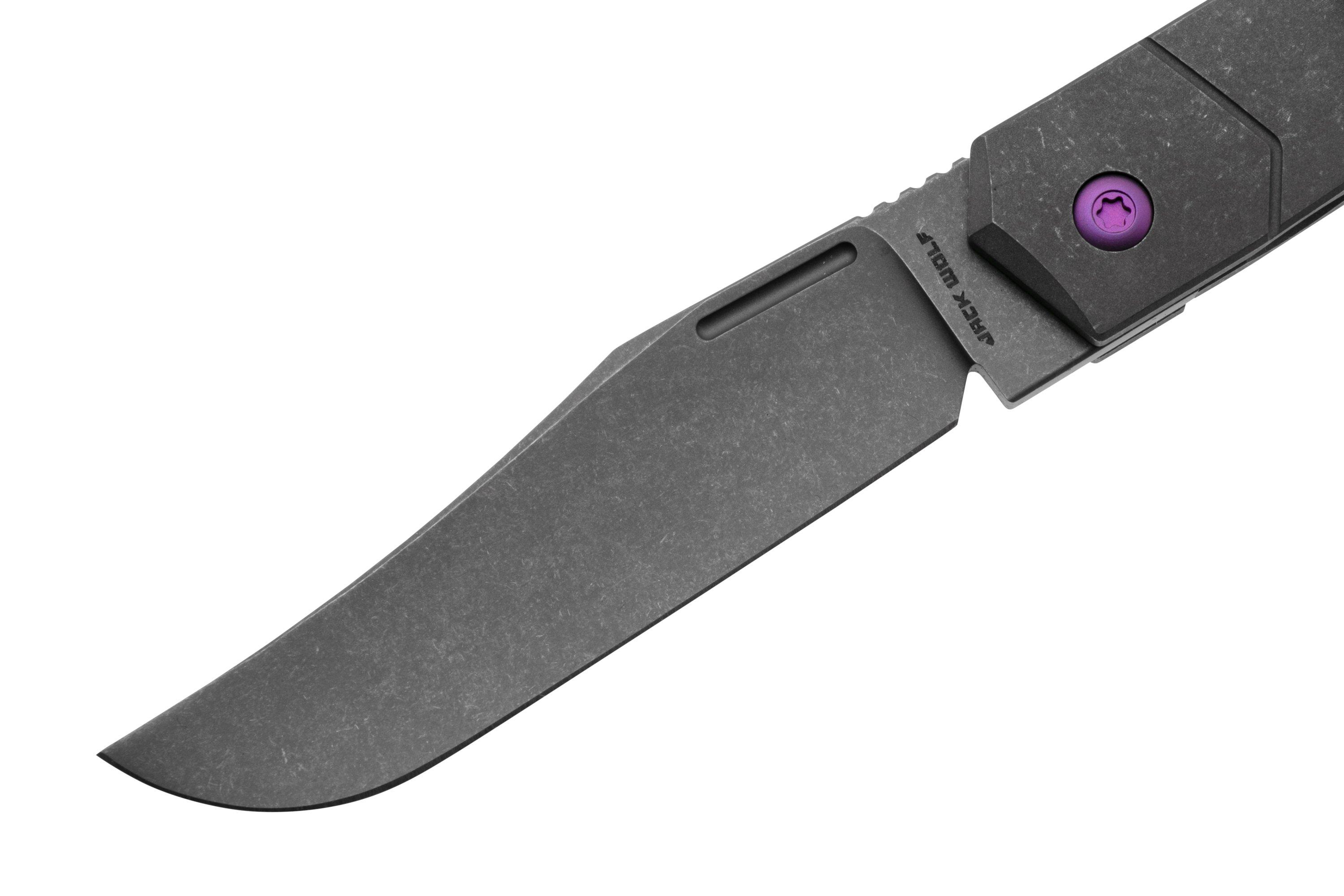 Jack Wolf Bionic Jack BIO-01-TI-STNWSH Stonewashed CPM S90V, Titanium ...