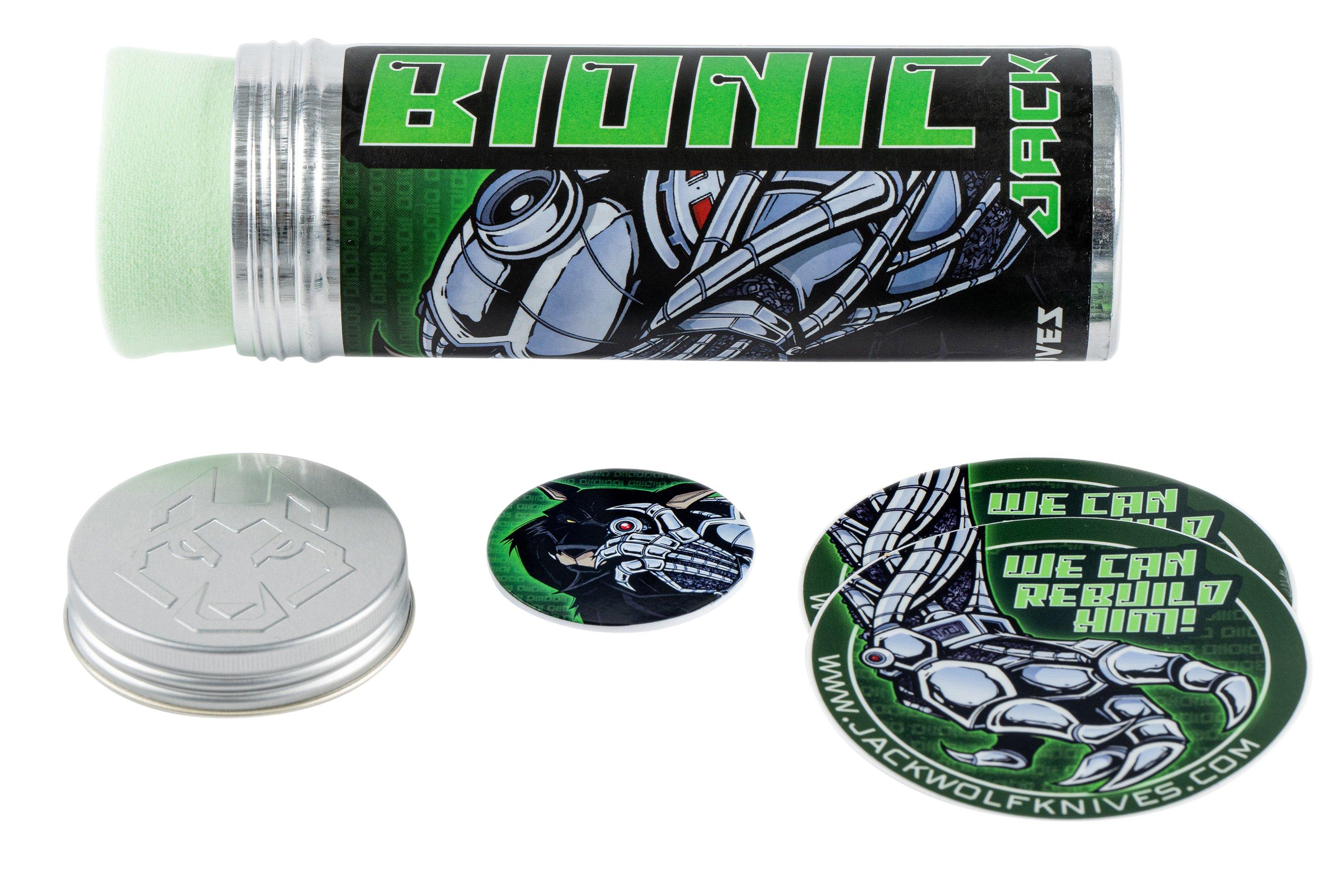 Jack Wolf Bionic Jack BIO-01-TI-STNWSH Stonewashed CPM S90V, Titanium ...