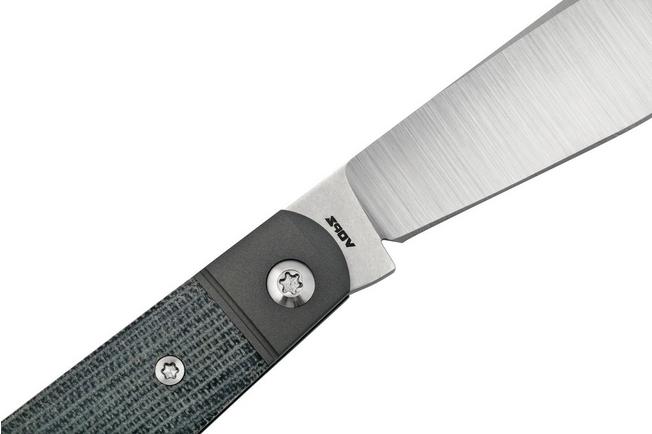 Jack Wolf Low Drag Jack DRAG-01-BLK, Black Canvas Micarta, Slipjoint ... Jack Wolf Low Drag Jack DRAG-01-BLK, Black Canvas Micarta, Slipjoint ...
