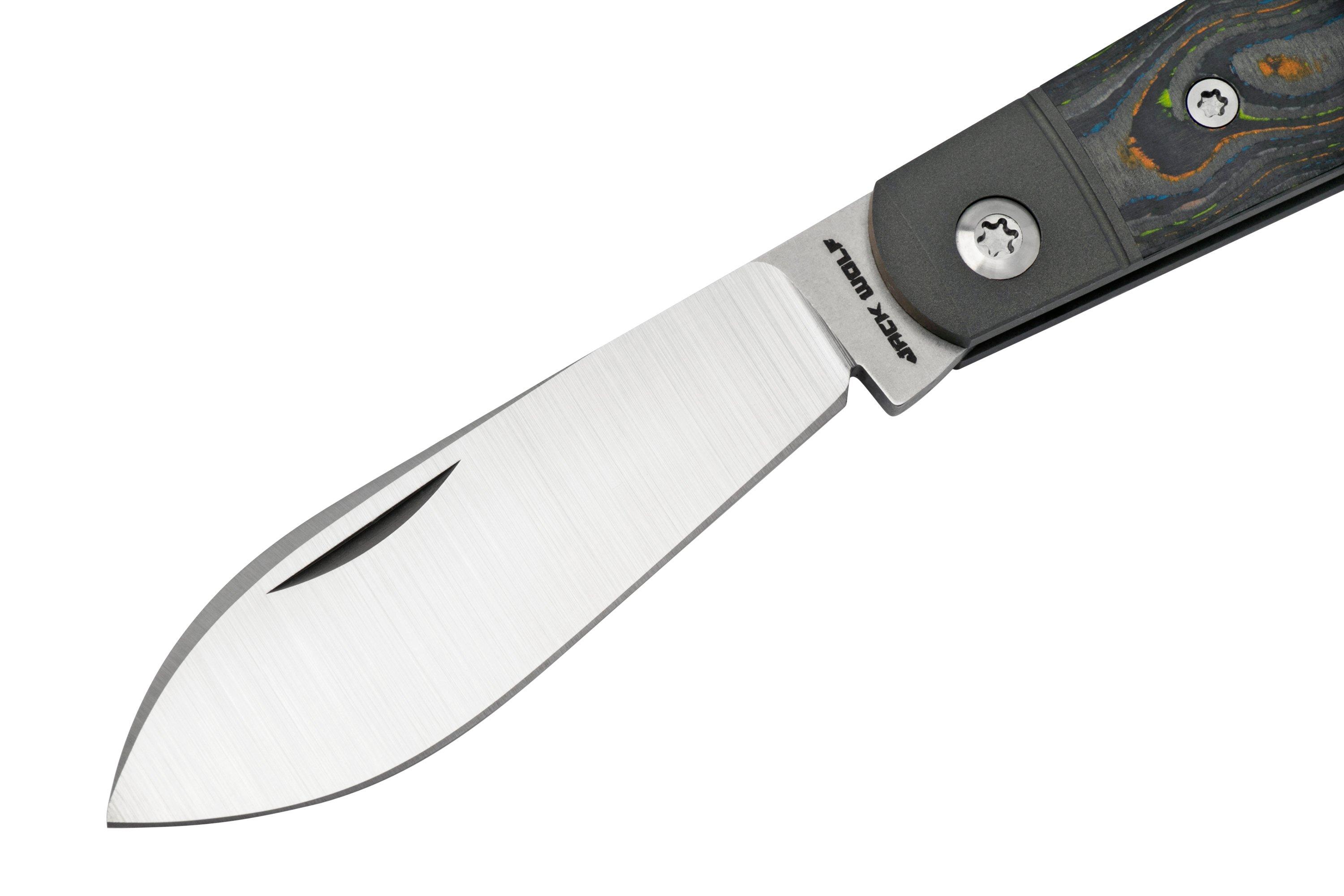 Jack Wolf Low Drag Jack DRAG-01-CC80, Camo Carbon 80s, slipjoint pocket ...