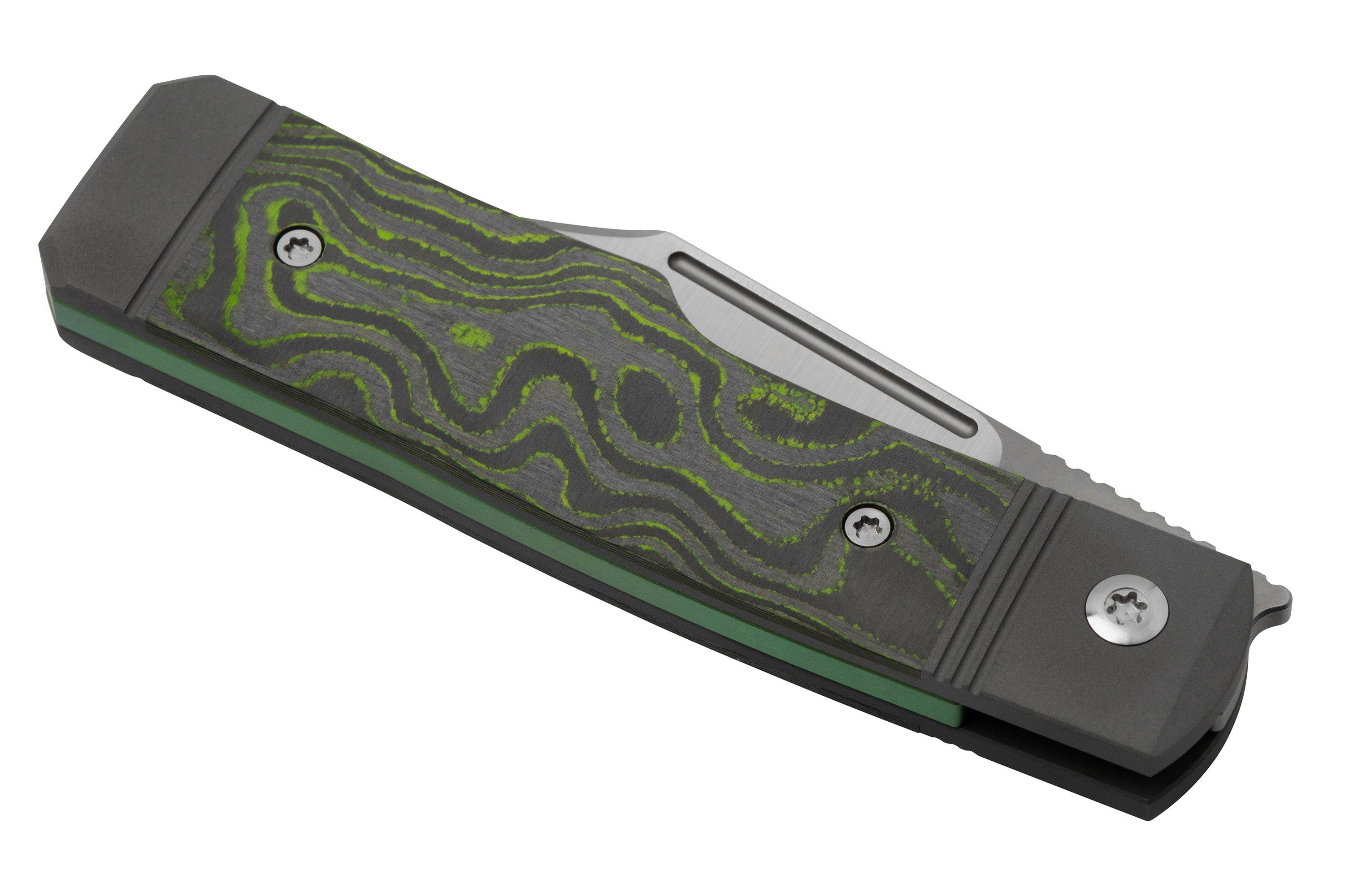 Jack Wolf Gunslinger Jack GUNS-01-CCTG CamoCarbon Toxic Green, coltello ...