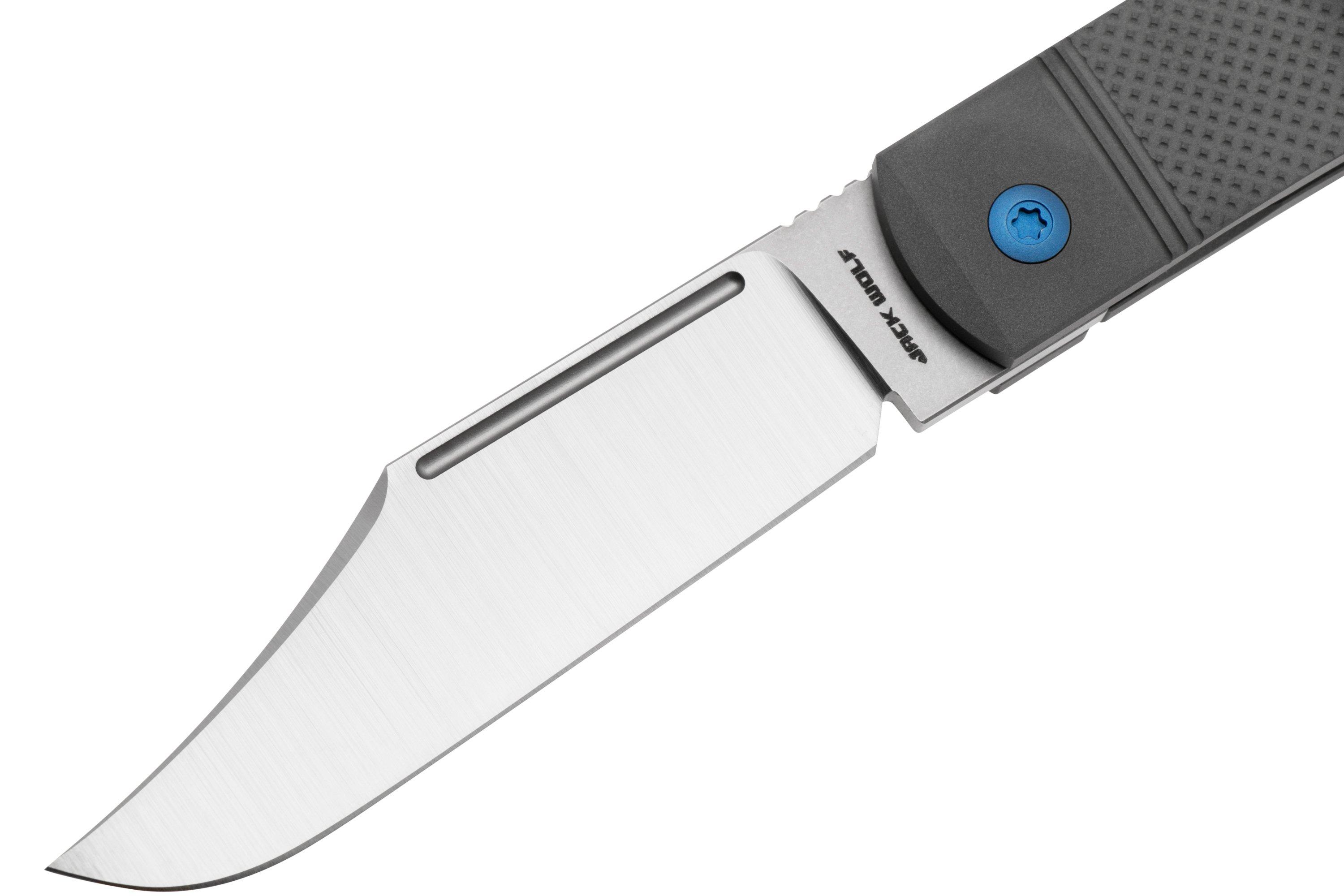 Jack Wolf Gunslinger Jack GUNS-022-TI Full Titanium Checkered, navalha ...