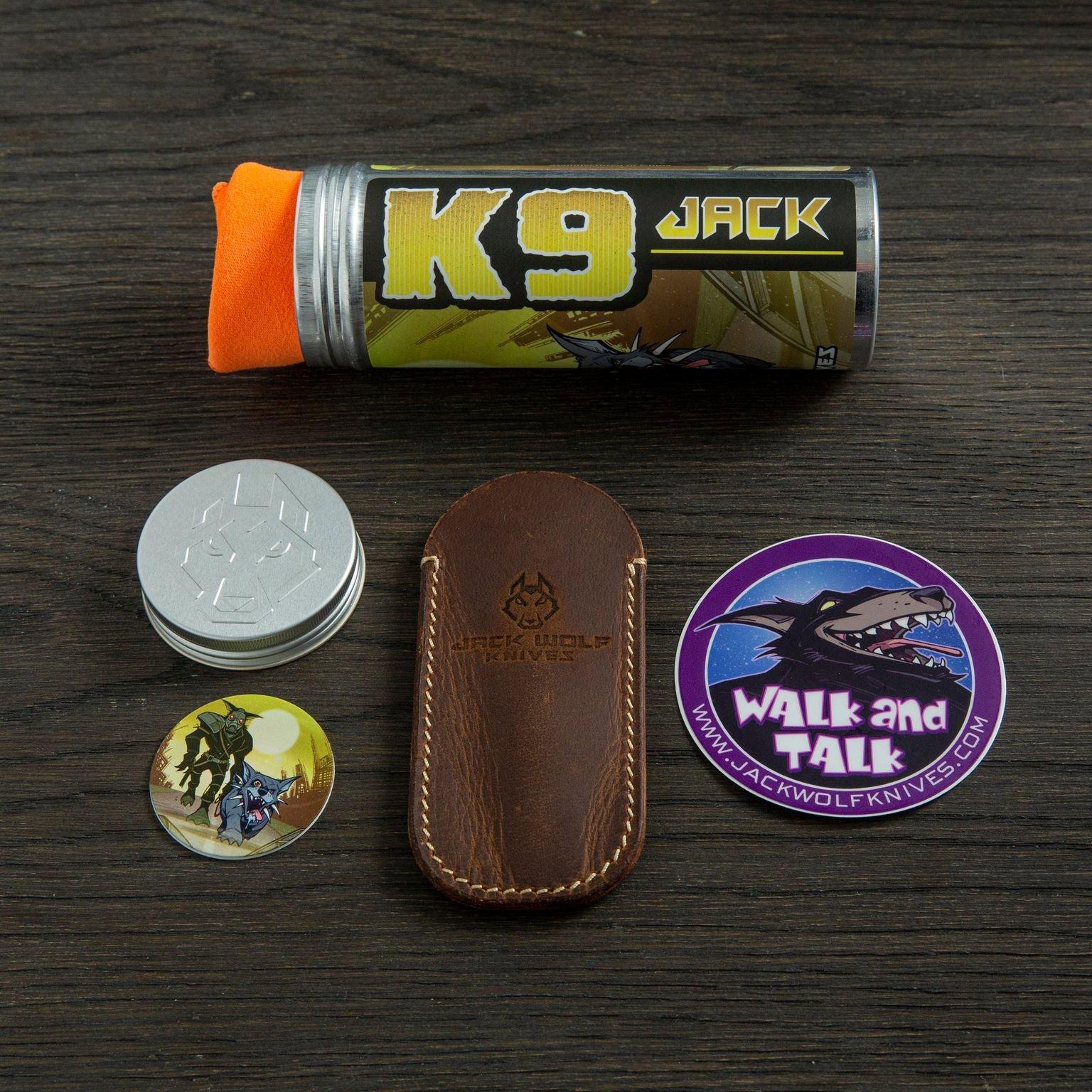 Jack Wolf K9 Jack, Red Dark Matter Fat Carbon K9-01-DMR couteau de ...