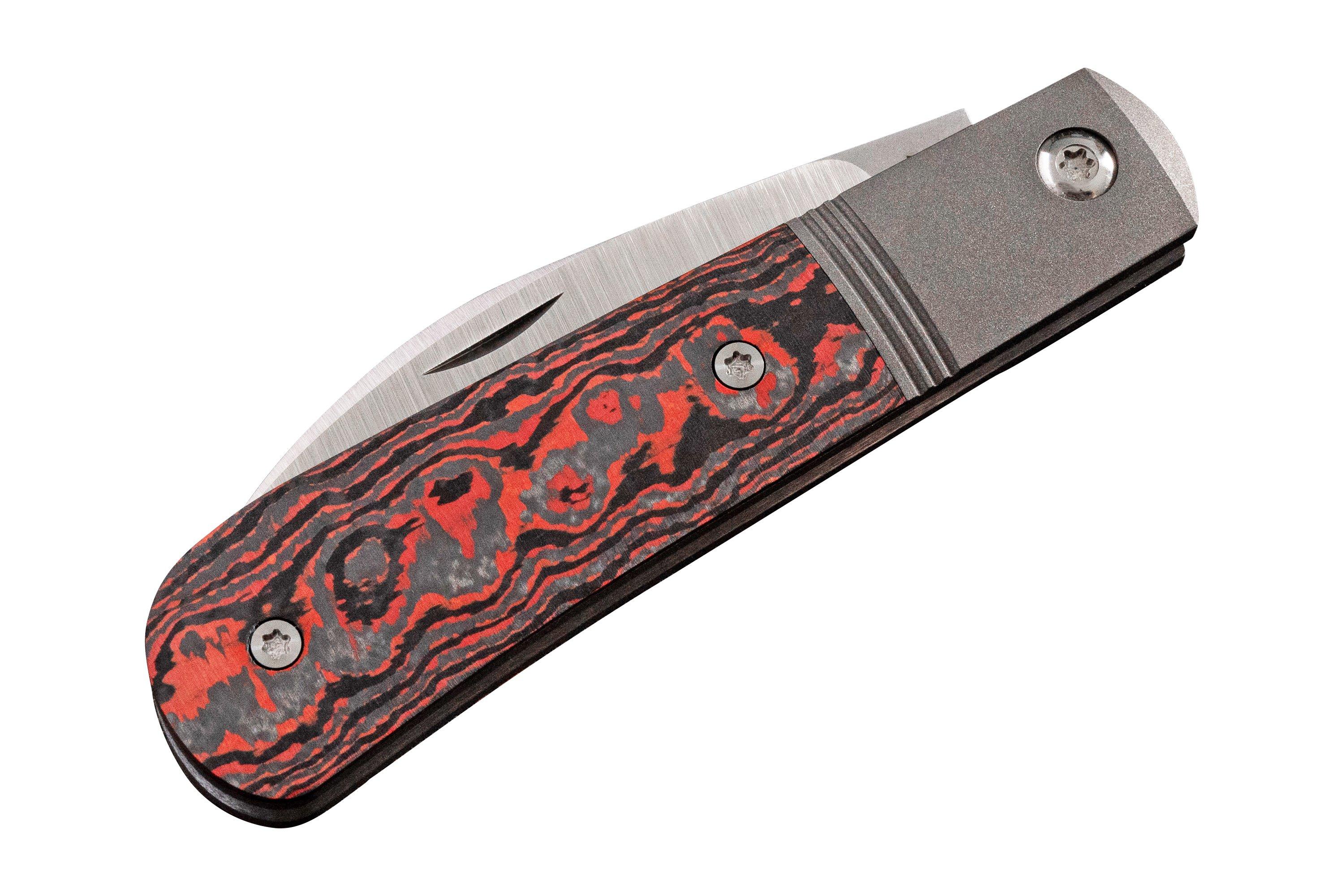 Jack Wolf Laid Back Jack LAIDB-02-FCLV Fat Carbon Lava Flow, slipjoint ...
