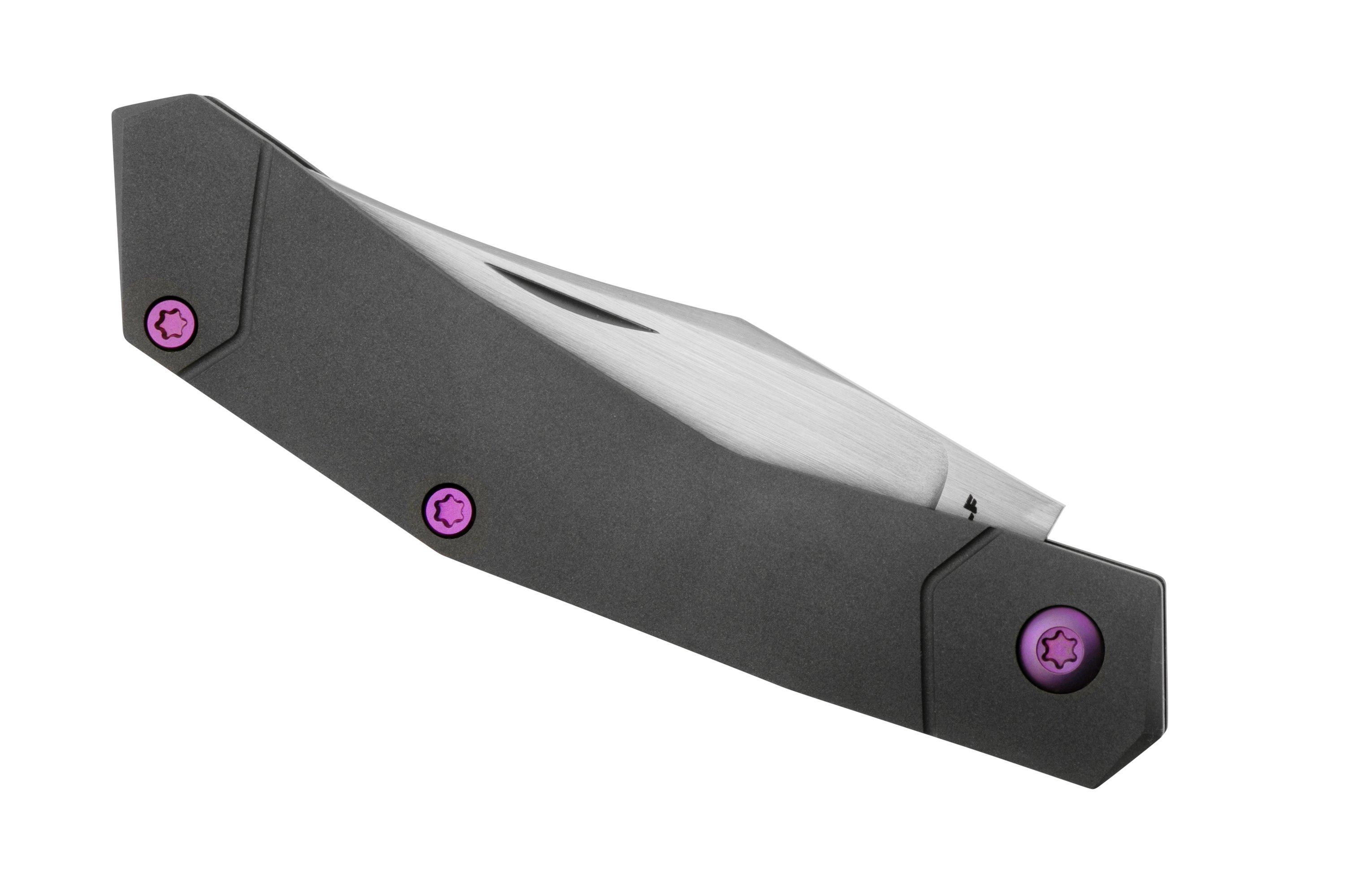 Jack Wolf Mini Cyborg MCYBORG-023-TI Full Titanium Smooth, slipjoint ...