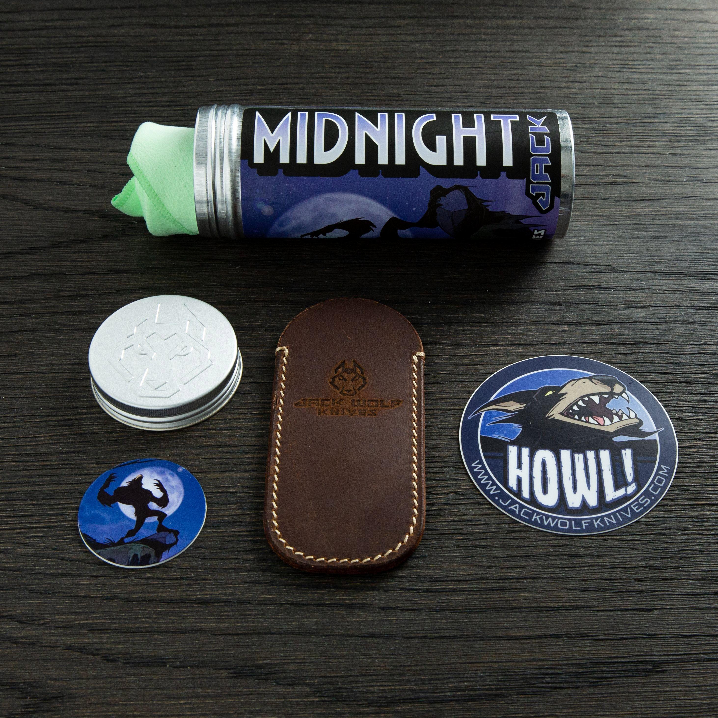 Jack Wolf Midnight Jack, OD Green Canvas Micarta MIDNI-01-GRN slipjoint ...