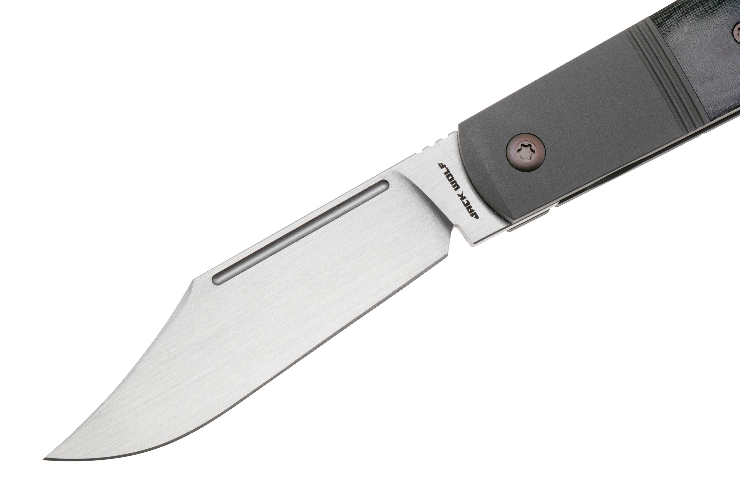 Jack Wolf Primo Jack PRIMO-01-LIN-MIC-BLK Black Linen Micarta, zakmes ...