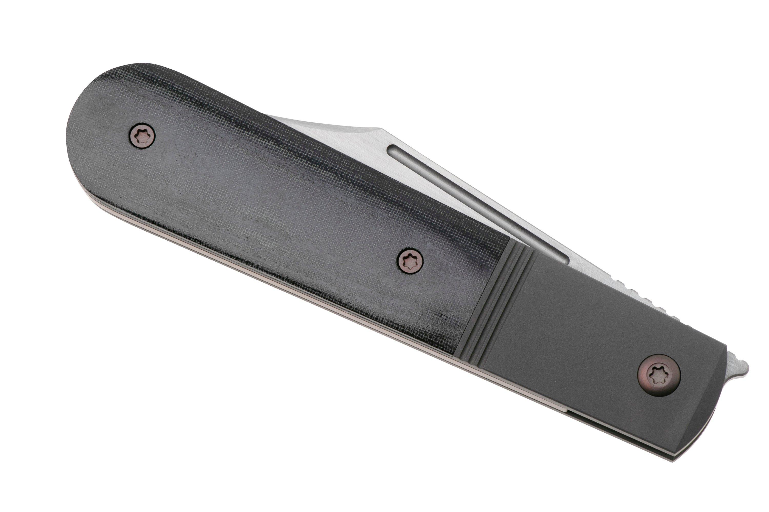 Jack Wolf Primo Jack PRIMO-01-LIN-MIC-BLK Black Linen Micarta, couteau ...