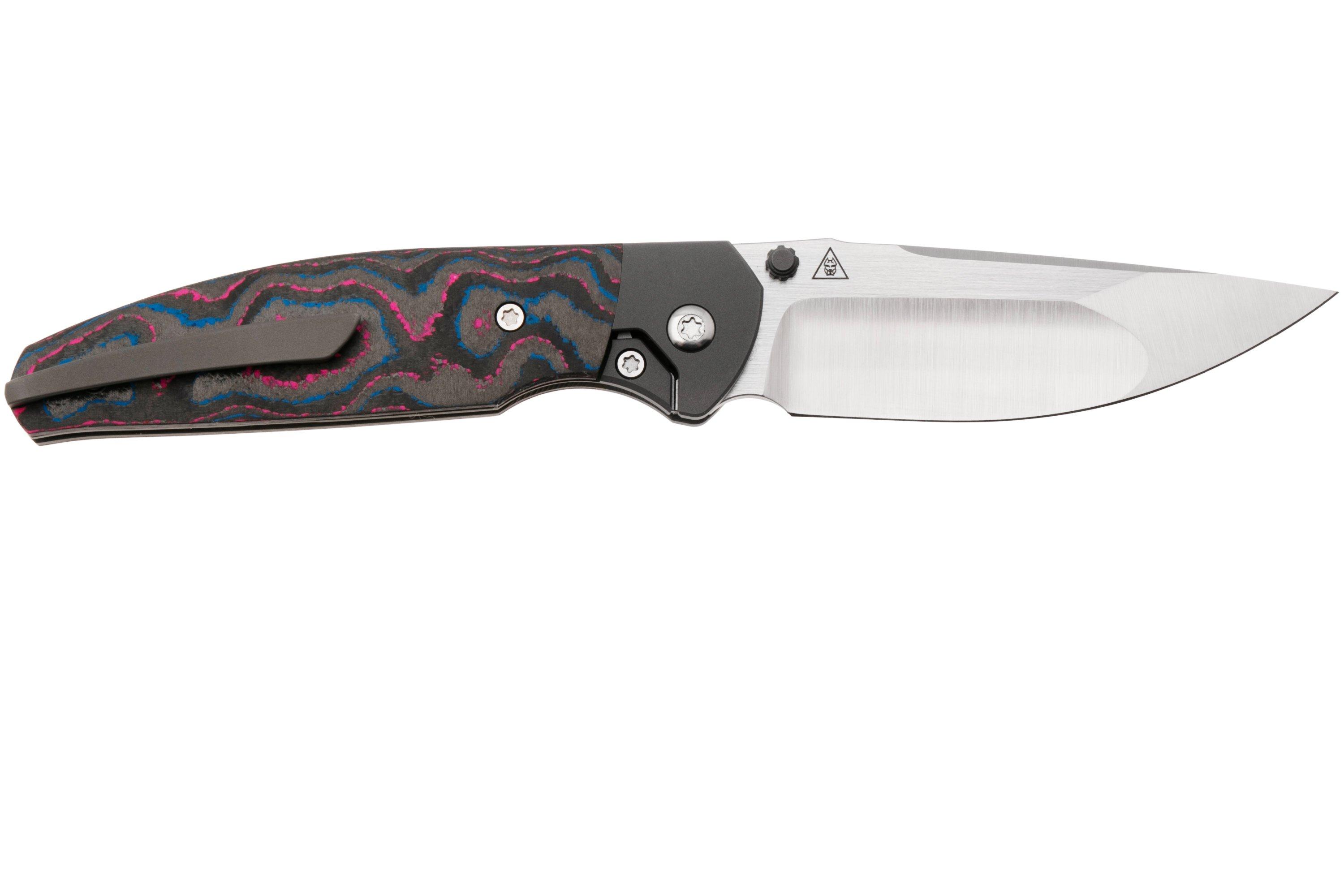 Jack Wolf Tango TANGO-01-CC-MIAMI, Satin CPM S90V, Titanium CamoCarbon ...