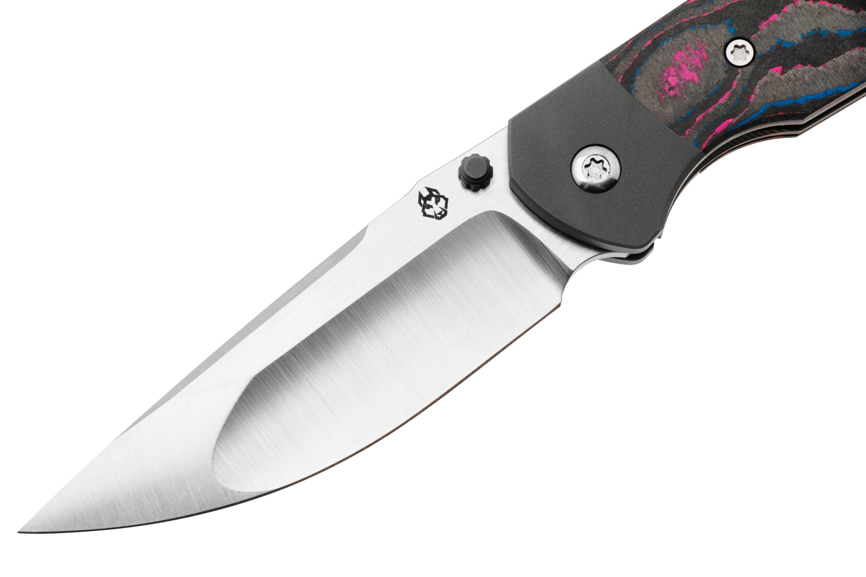 Jack Wolf Tango TANGO-01-CC-MIAMI, Satin CPM S90V, Titanium CamoCarbon ...