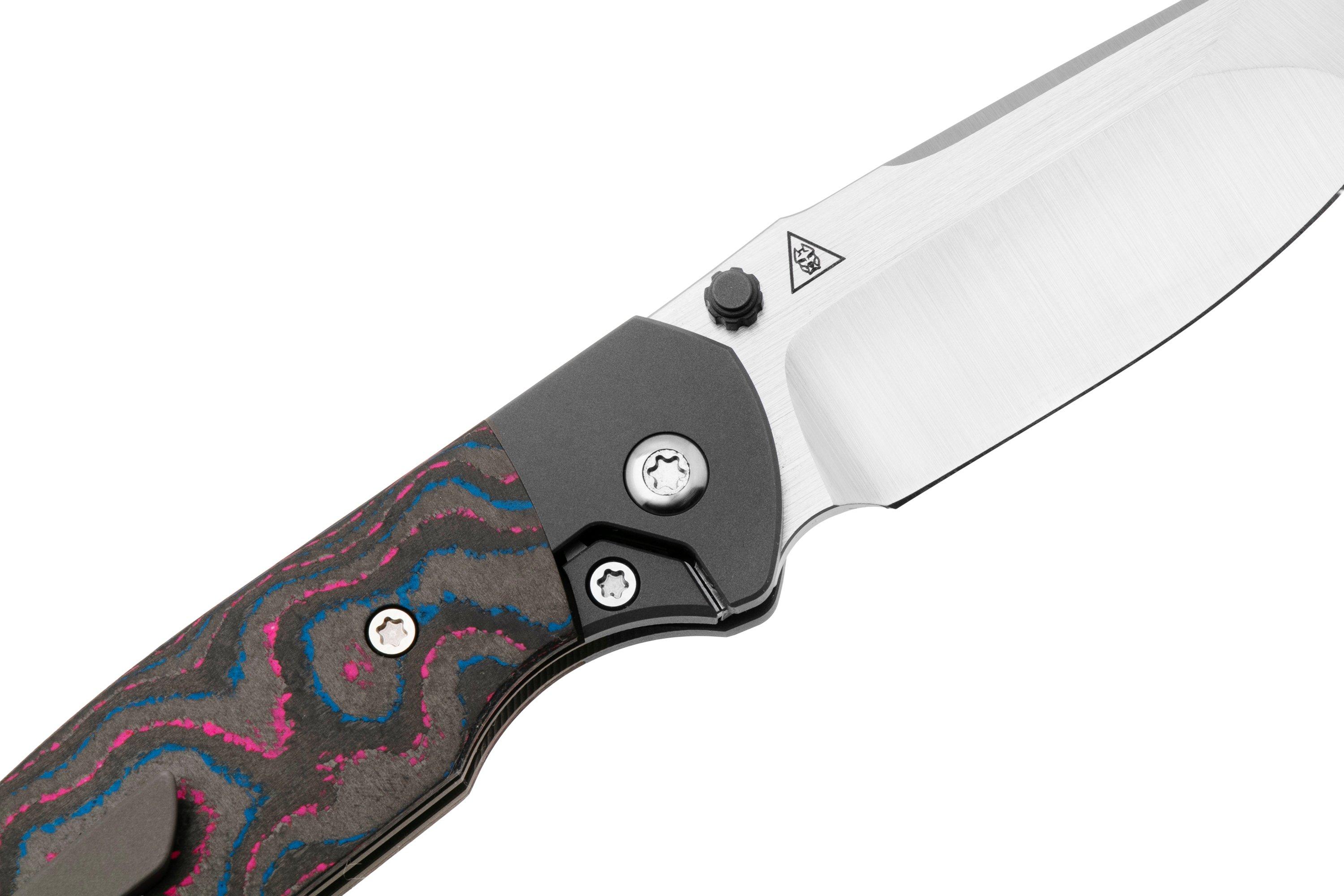 Jack Wolf Tango TANGO-01-CC-MIAMI, Satin CPM S90V, Titanium CamoCarbon ...